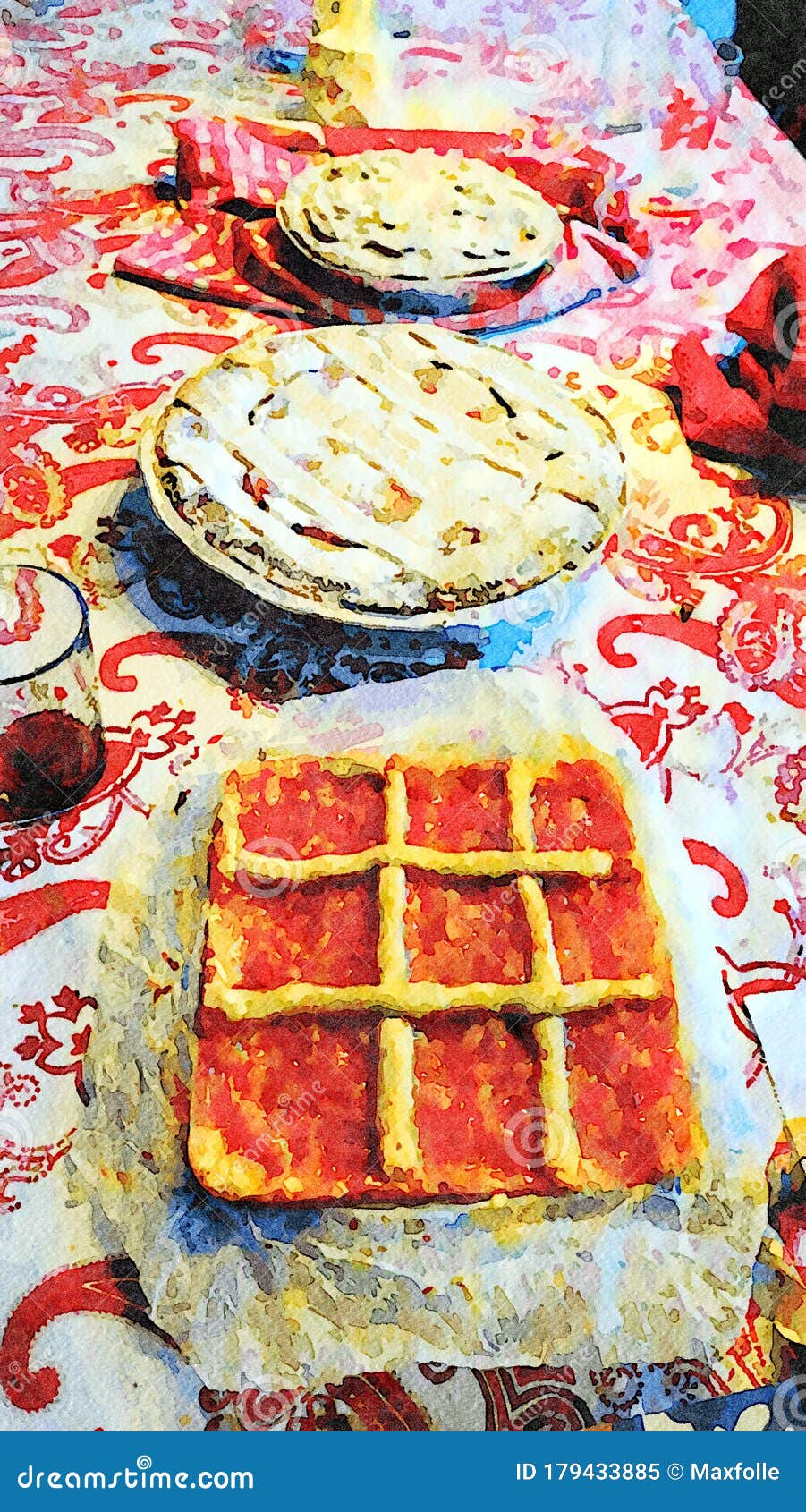Traditional Italian Sweets on a Set Table Stock Image - Image of ...