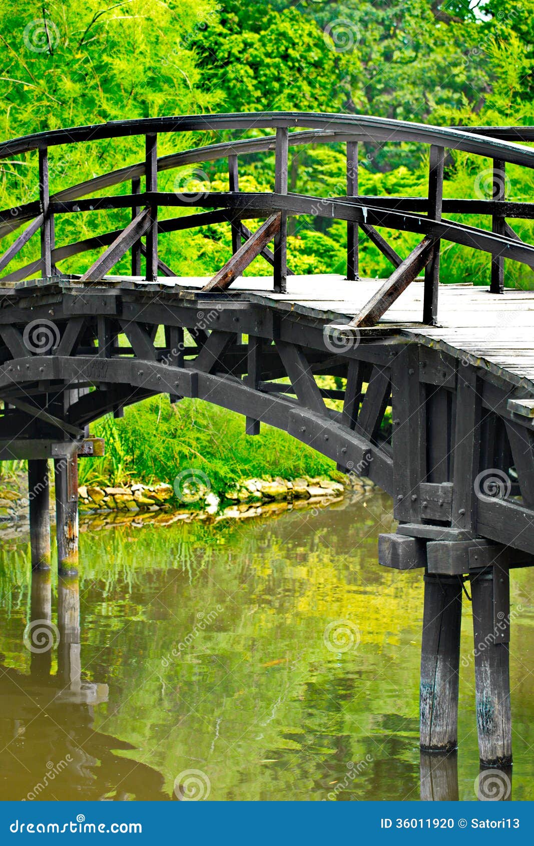 Traditional Japanese Bridge Stock Photo - Image of growth, canopy: 36011920