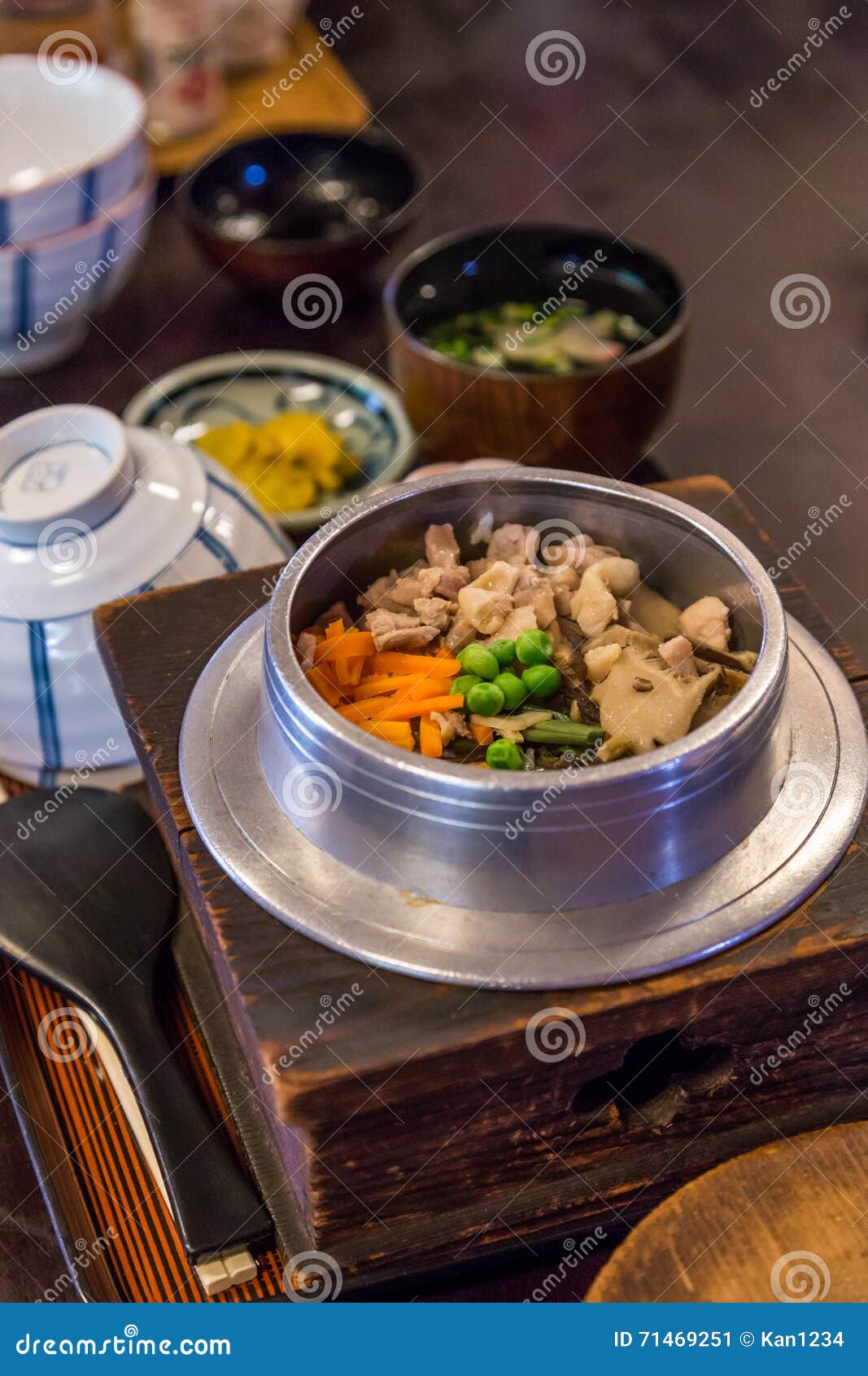 Traditional Japanese Dish - Takikomi Gohan. Stock Image - Image of ...