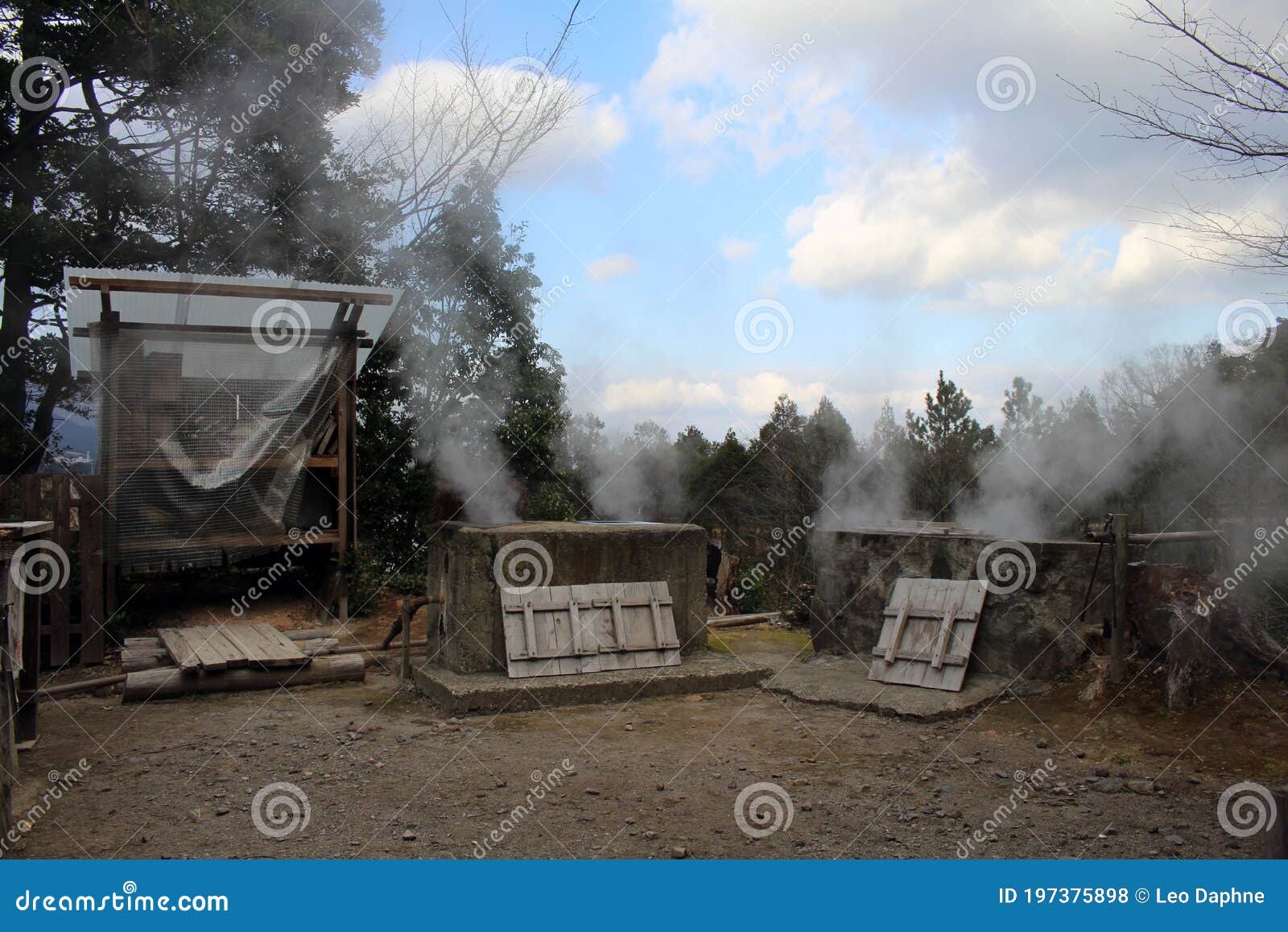 Traditional Japanese Egg Boiling Method Stock Photo - Image of rock ...