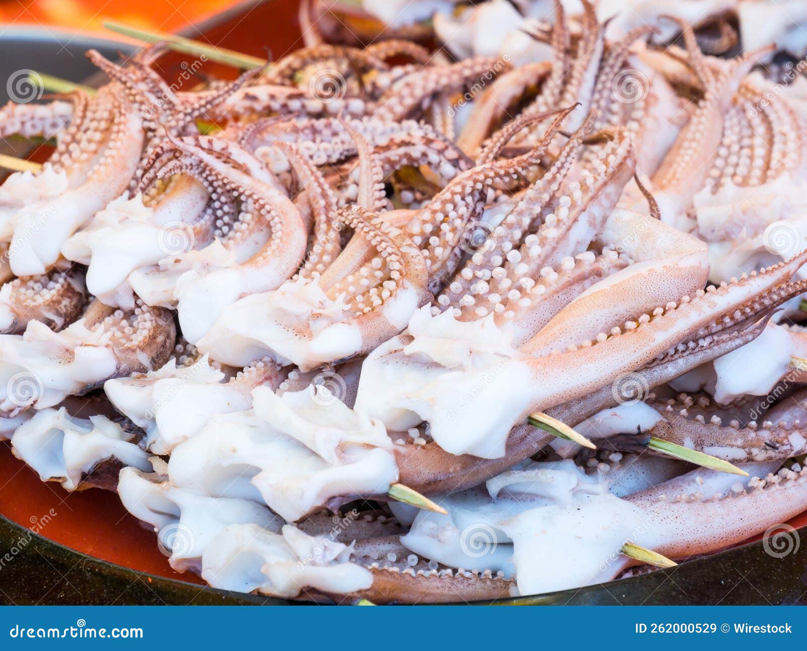 Closeup Shot of Traditional Japanese Octopus Legs in a Bowl Stock Image ...