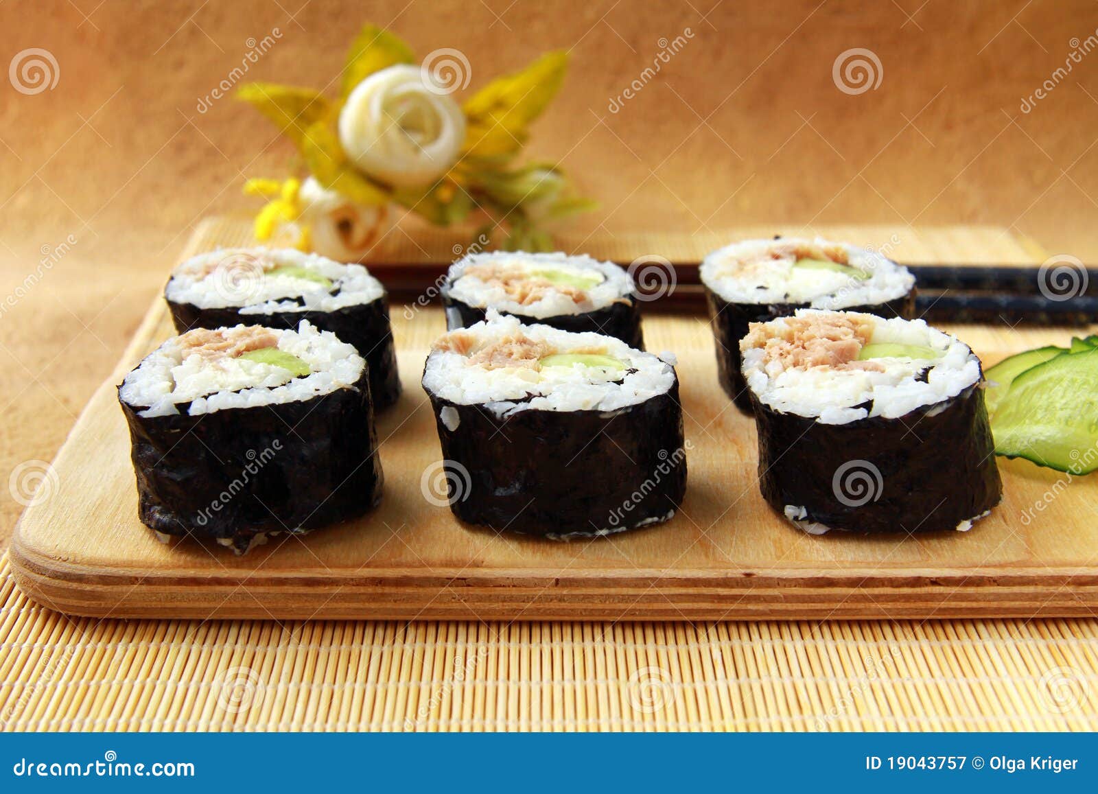 Traditional Japanese Food Maki Rolls Stock Image - Image of closeup ...