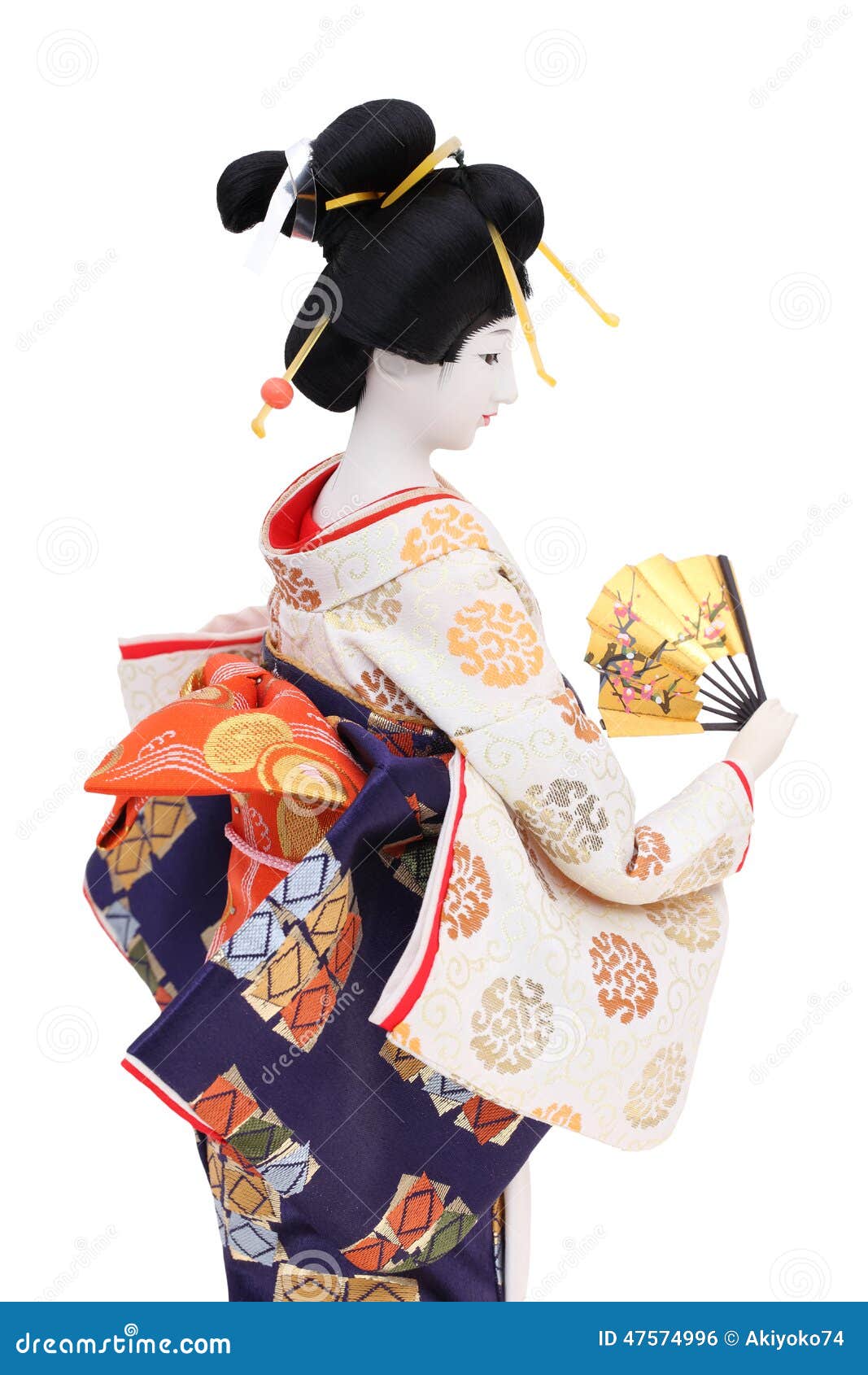 Traditional Japanese Geisha Doll Stock Photo - Image of embroidery ...