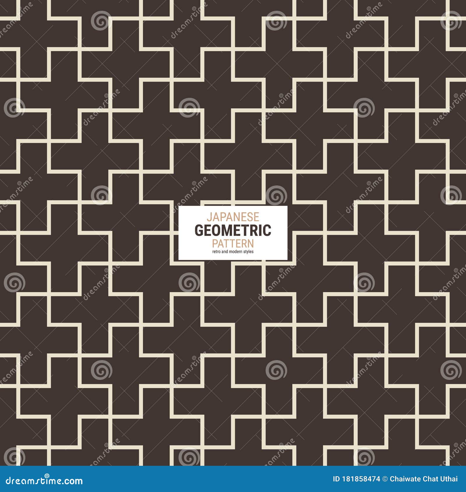 Traditional Japanese Geometric Pattern for Designers Stock Vector ...