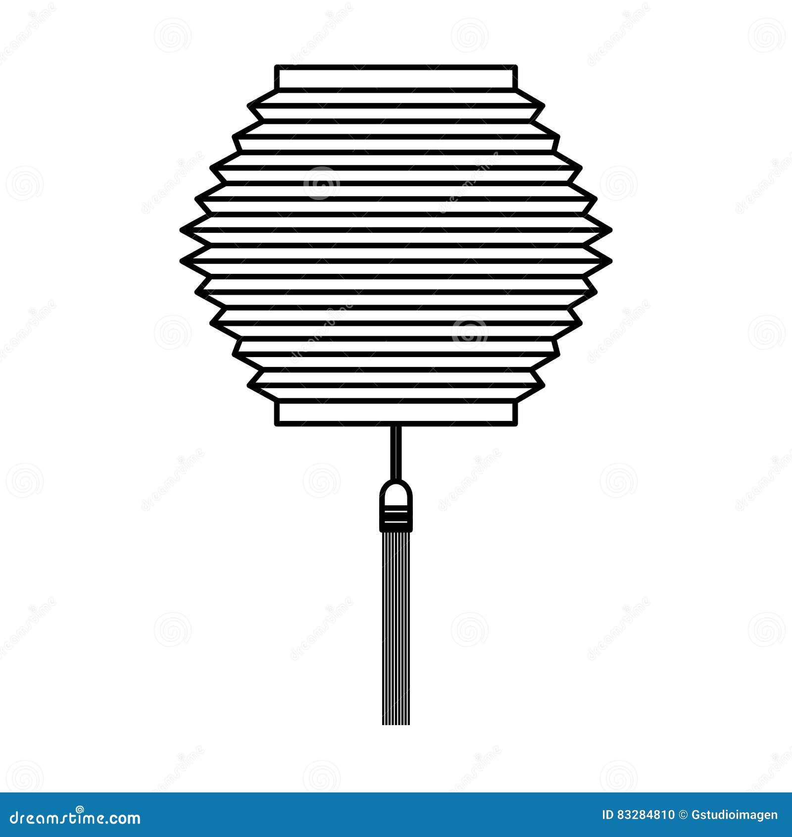 Traditional Japanese Lamp Icon Stock Illustration - Illustration of ...