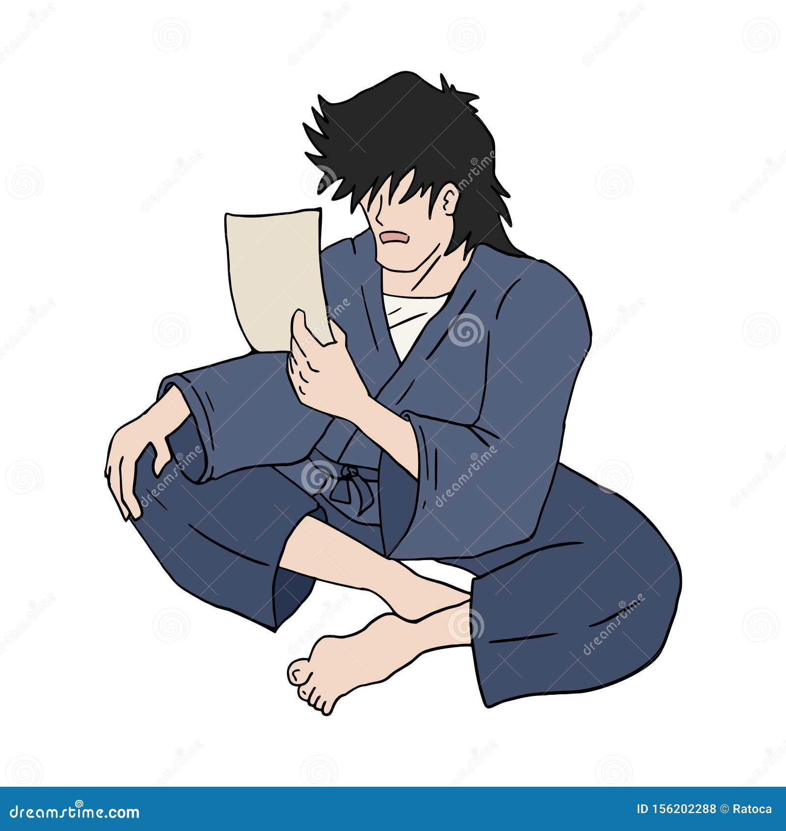 Traditional Japanese Man Draw Stock Vector - Illustration of creative ...