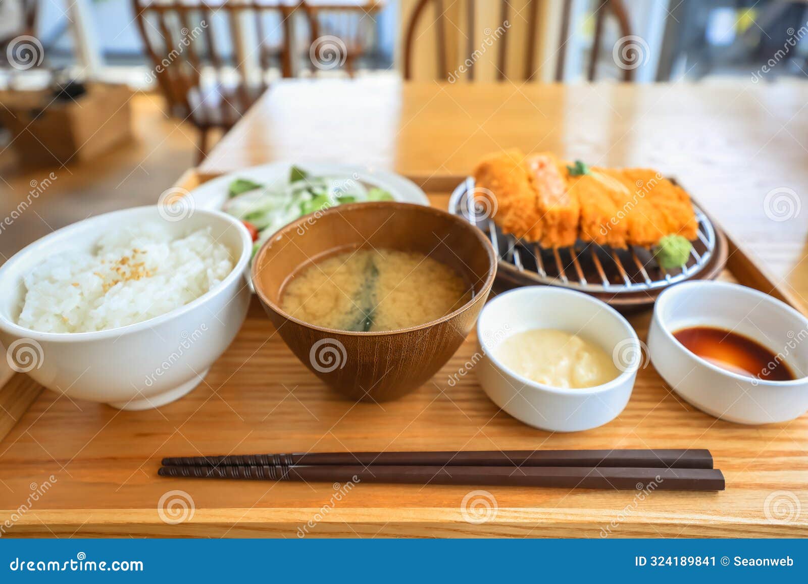 A Traditional Japanese Meal Consisting of Several Dishes Stock Image ...