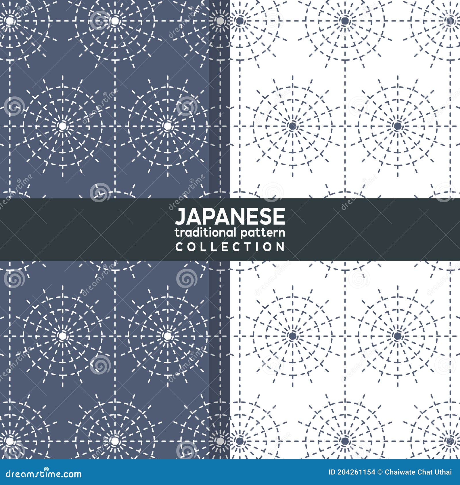 Traditional Japanese Pattern Collection for Designer Stock Vector ...