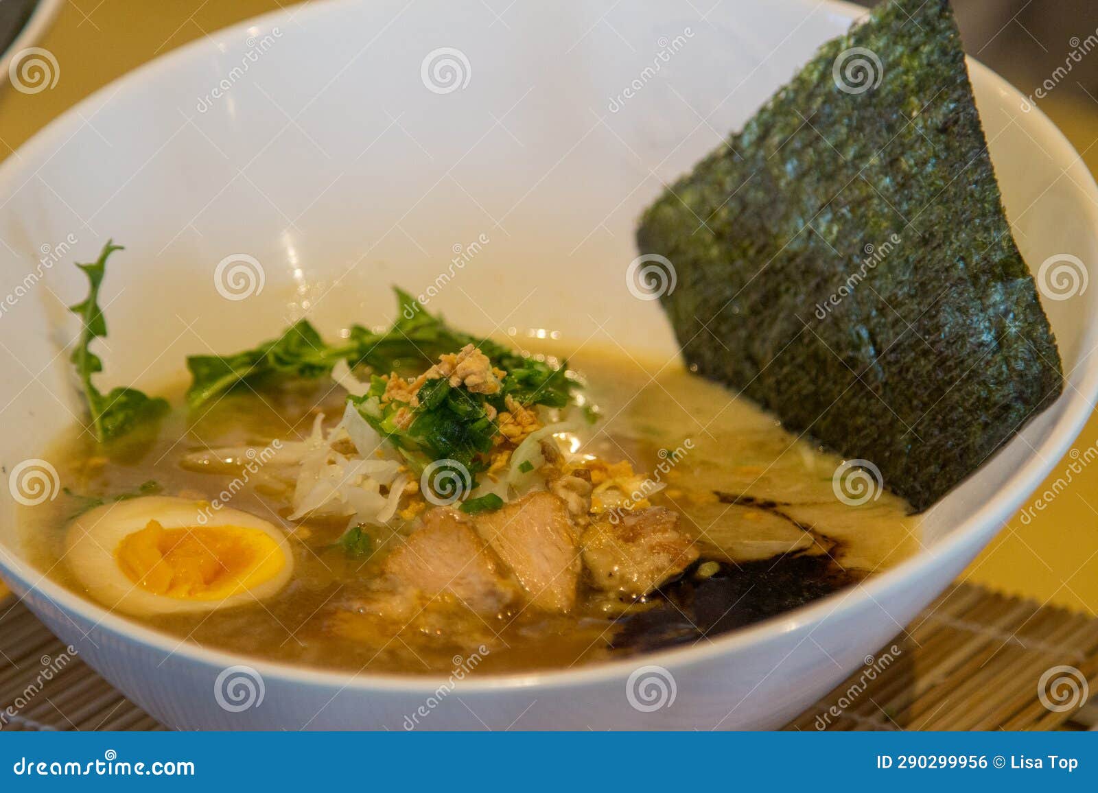 Traditional Japanese Ramen stock photo. Image of shoyu - 290299956