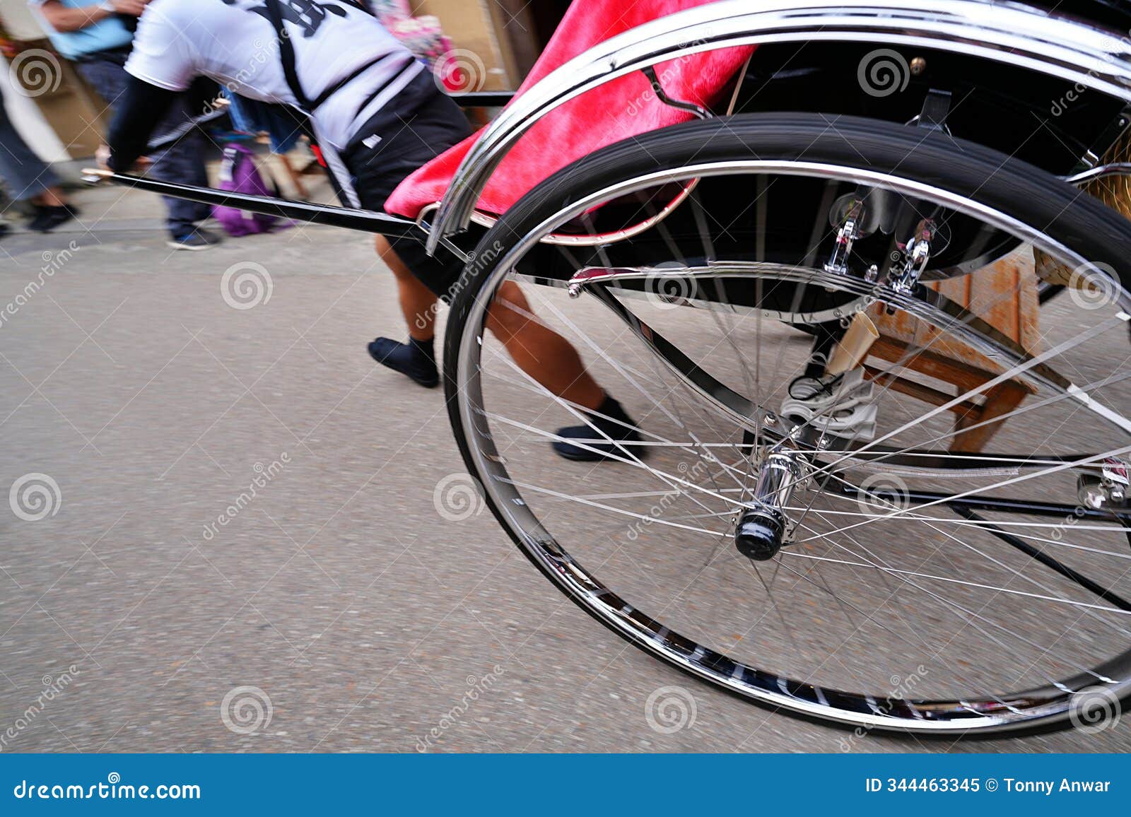 Traditional Japanese Rickshaw Pulling Stock Image - Image of ...