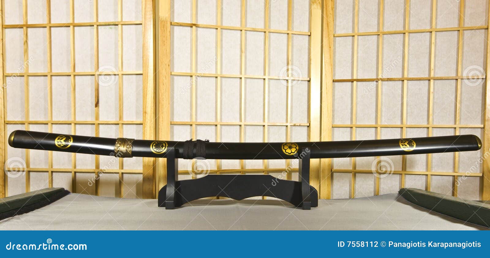 Traditional Japanese Samurai Sword Stock Photo - Image of combative ...