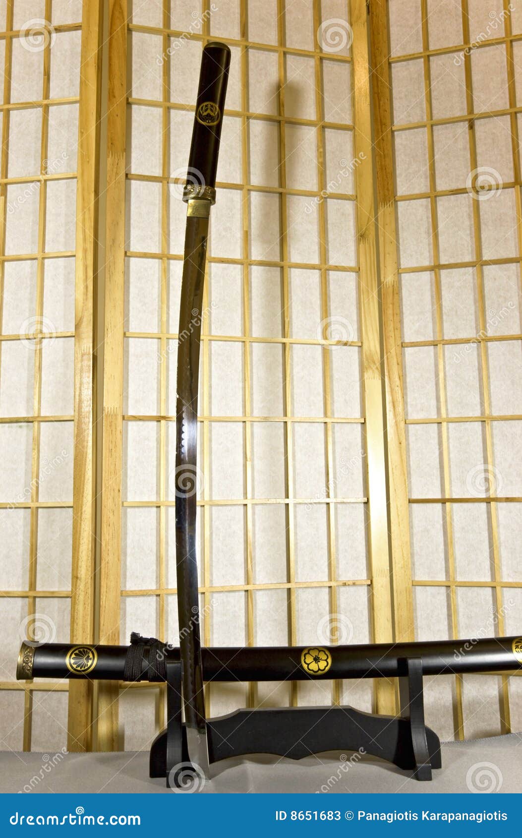 Traditional Japanese Samurai Sword Stock Image - Image of battle ...