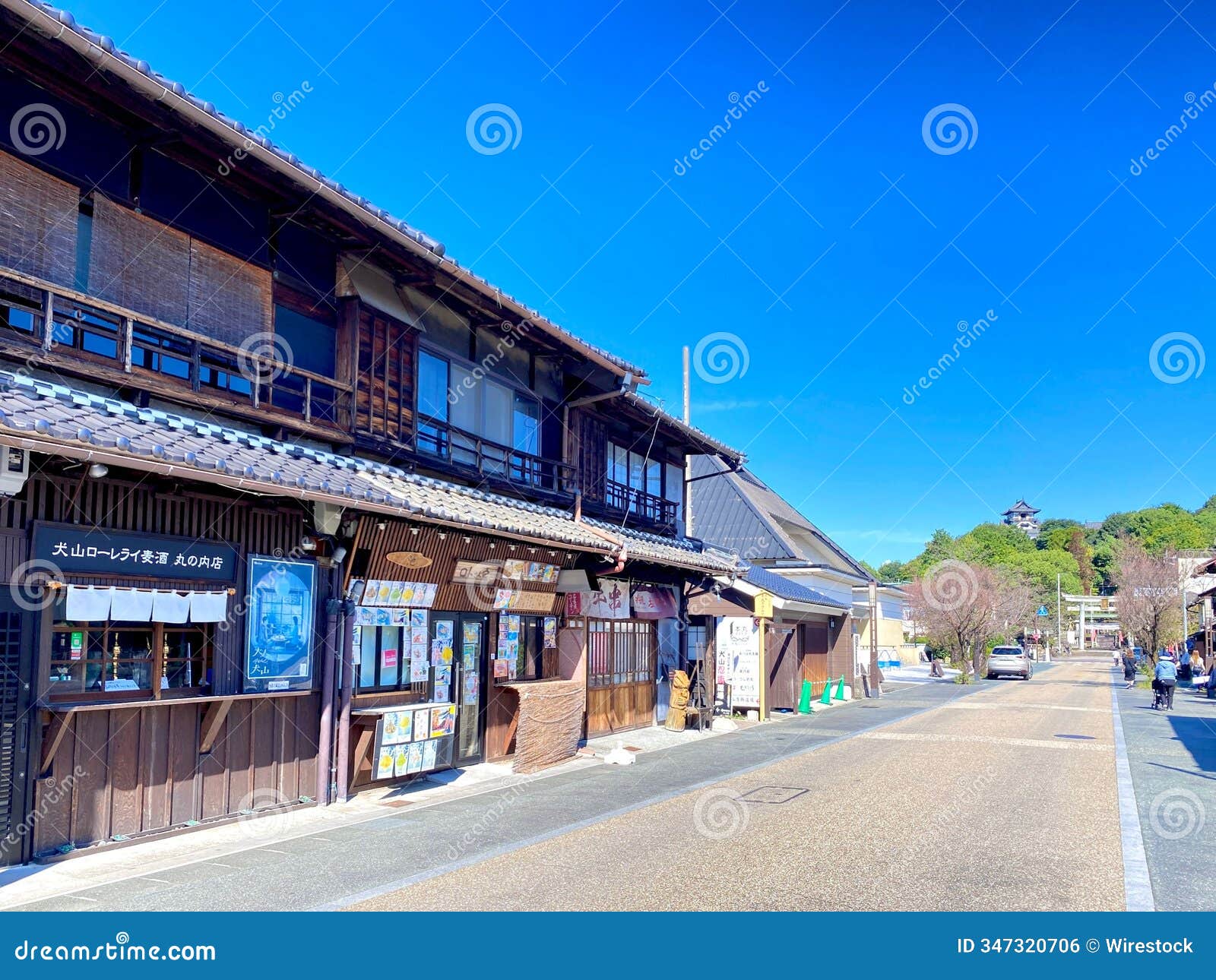Japanese Street in Inuyama with Wooden Buildings Editorial Photo ...