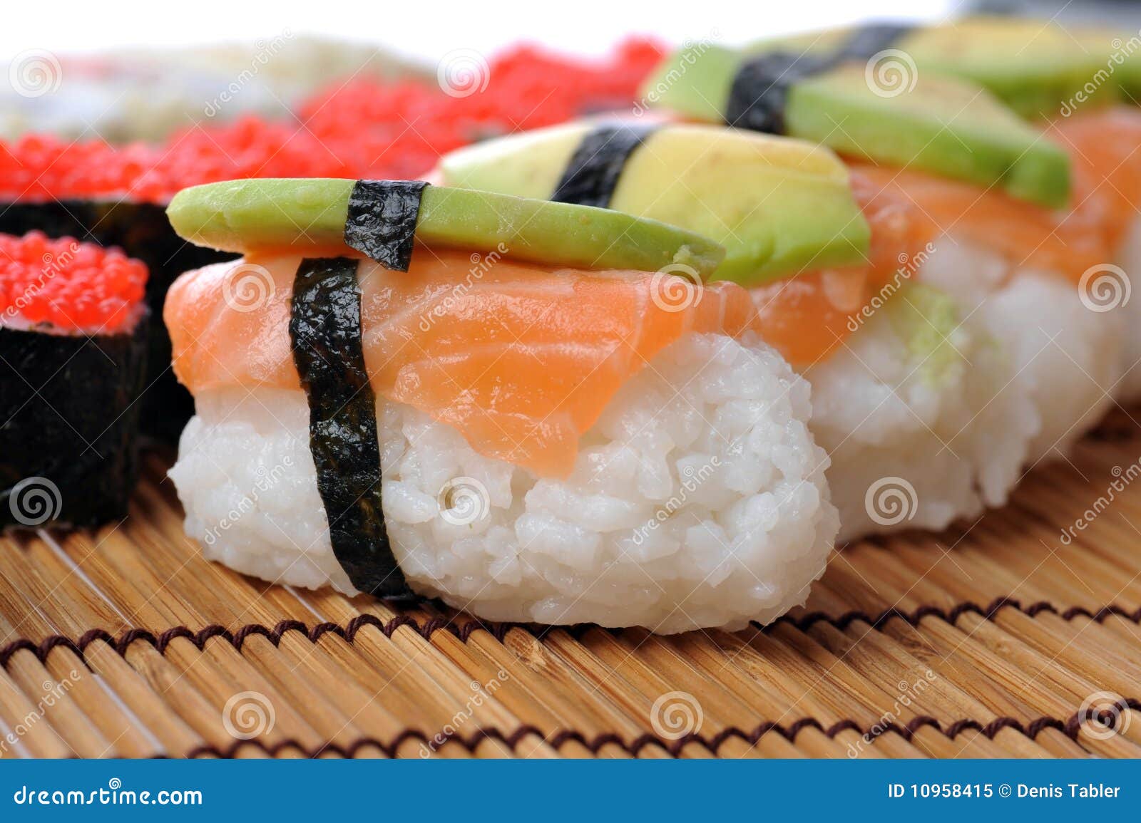 Traditional Japanese sushi stock image. Image of appetizer - 10958415