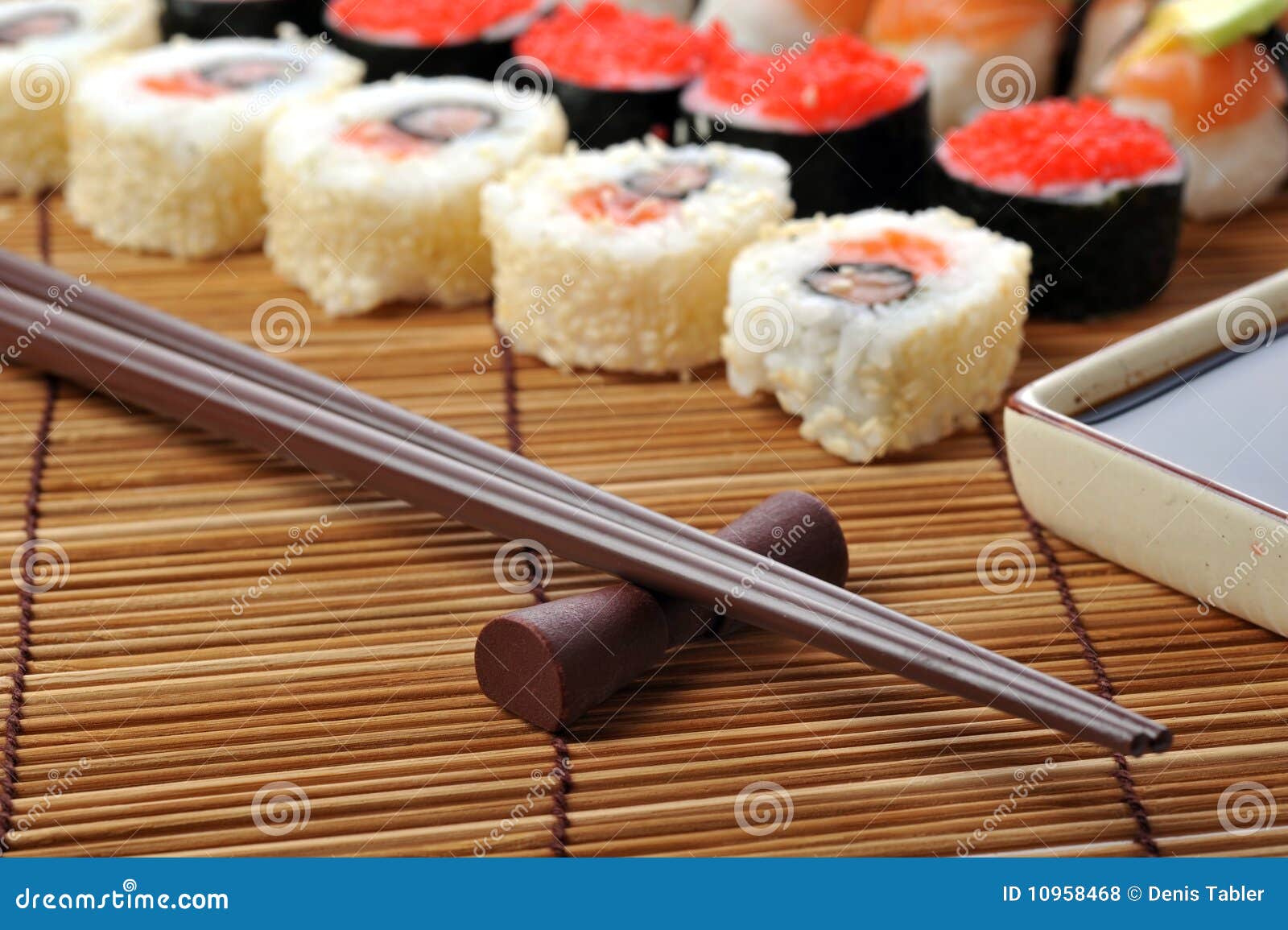 Traditional Japanese sushi stock photo. Image of eating - 10958468