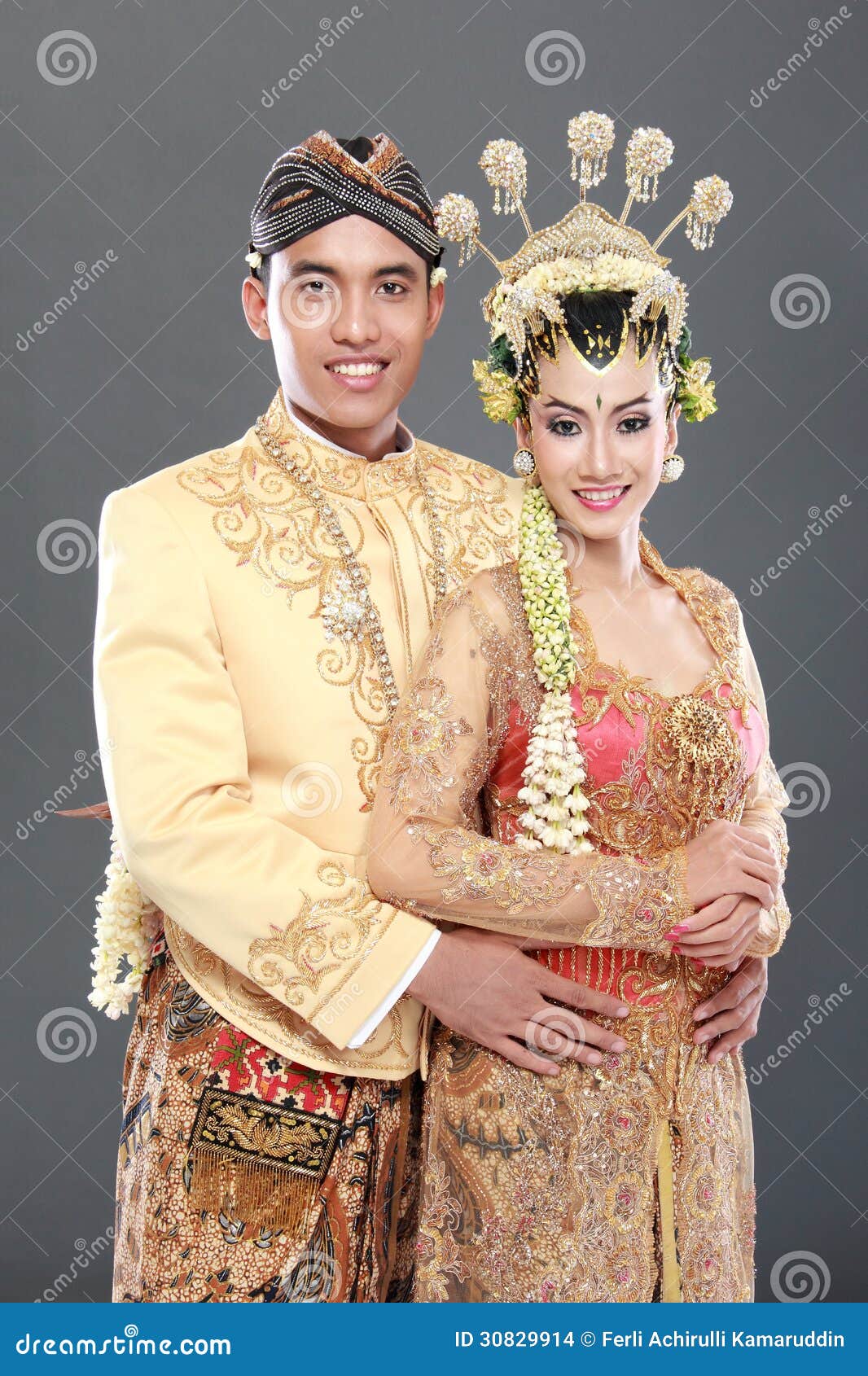 Traditional Java Wedding Couple Stock Photo - Image of handsome, groom ...