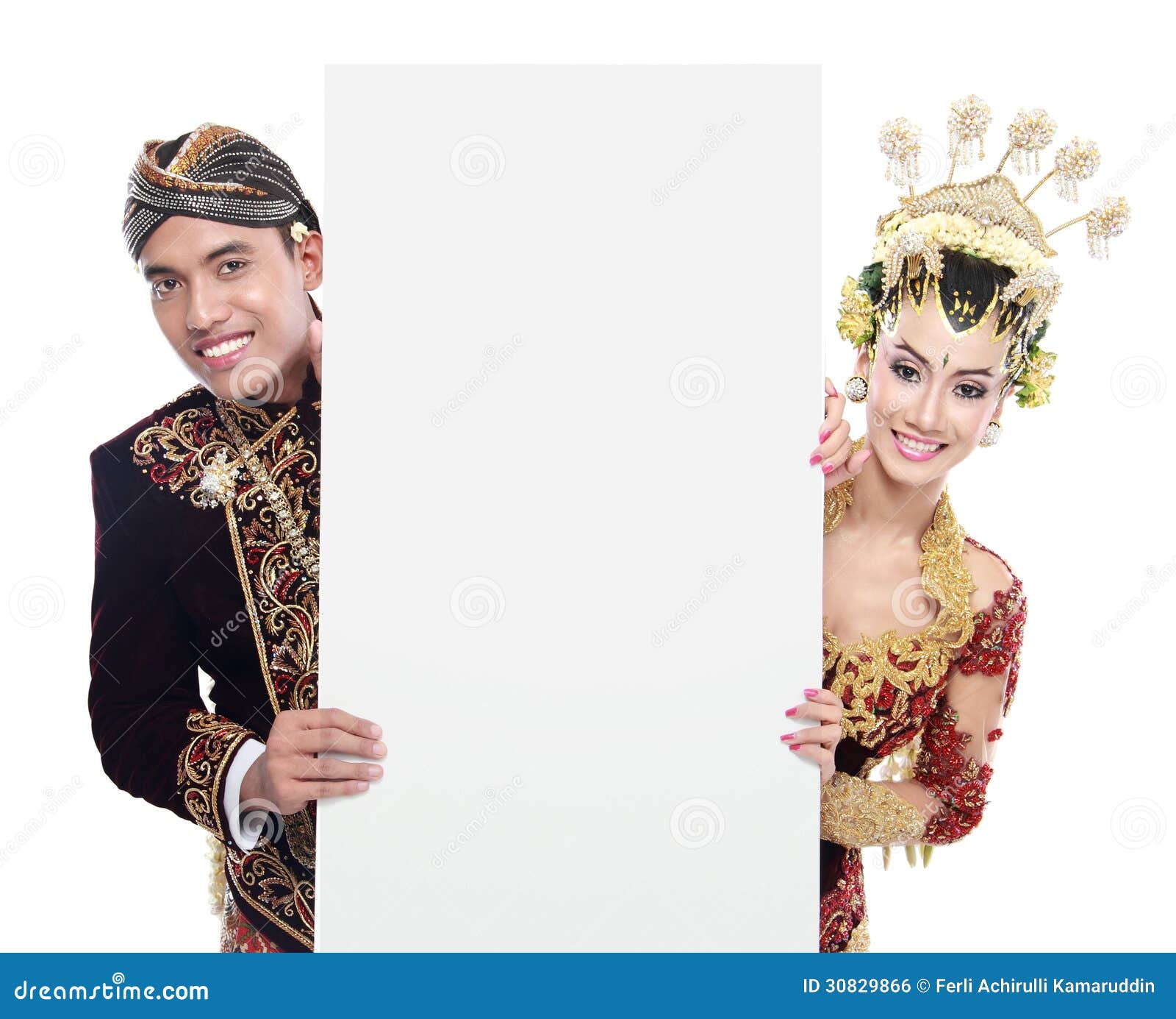 Traditional Java Wedding Couple Stock Photo - Image of advertise ...