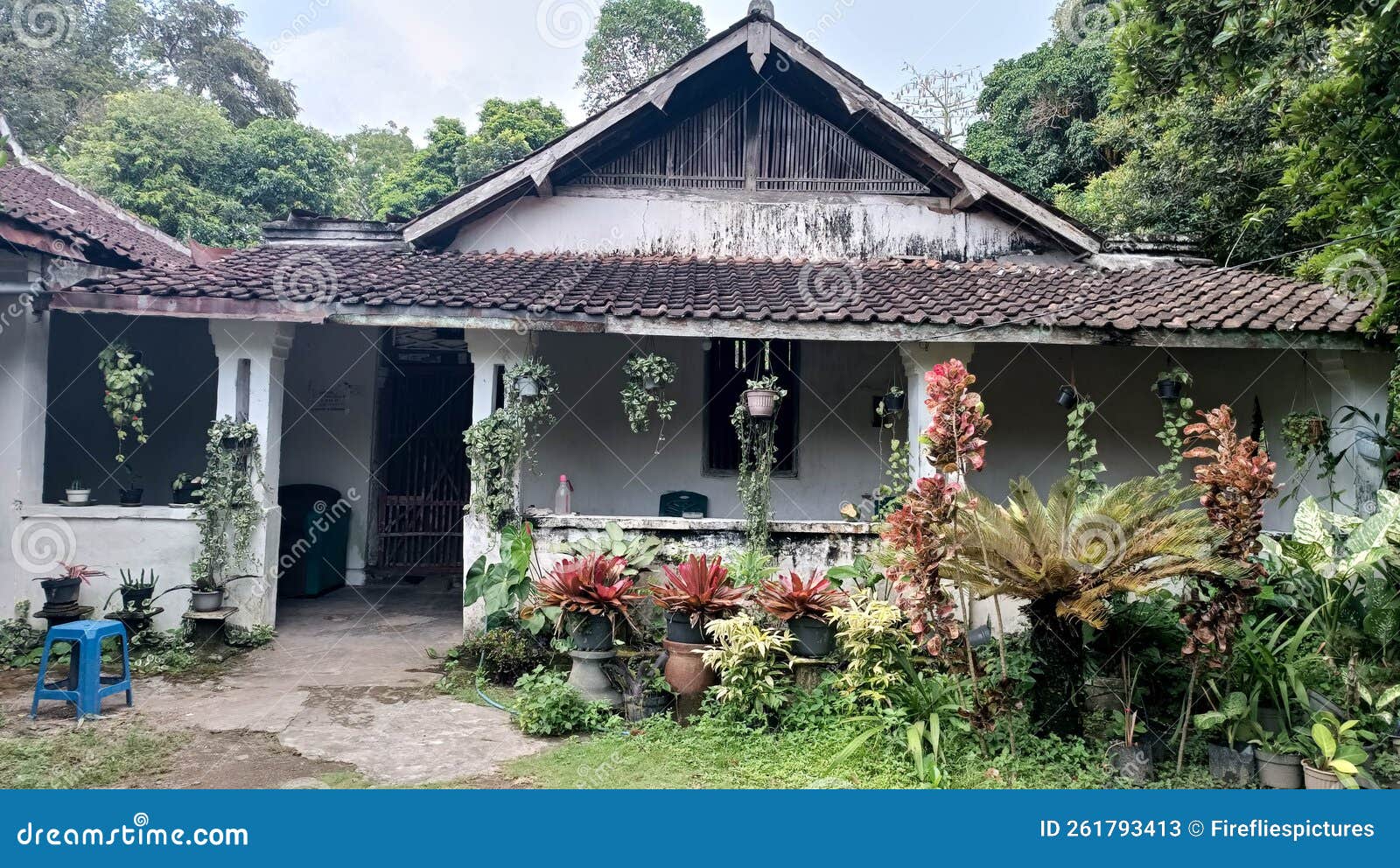 Traditional Javanese House stock image. Image of landscape - 261793413