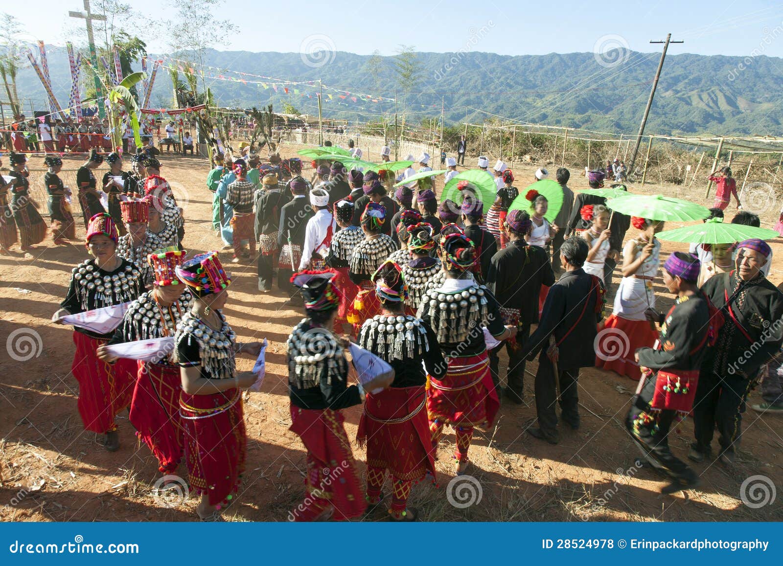 Traditional Jingpo Dance editorial stock photo. Image of ornate - 28524978