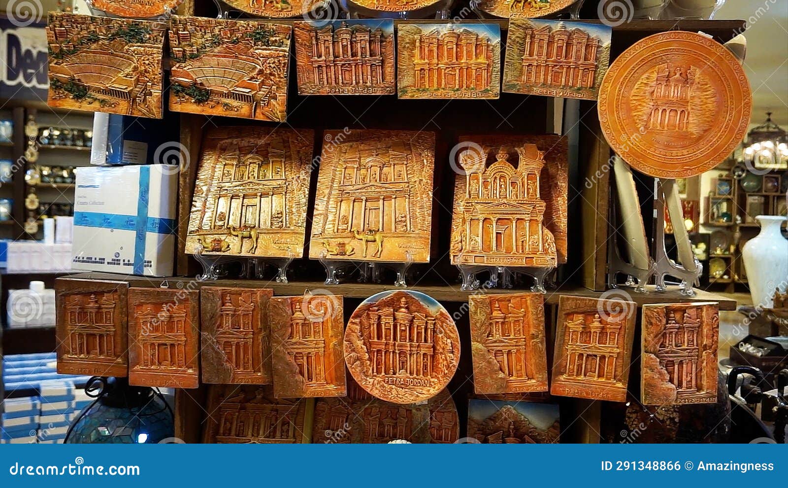 Traditional Jordanian Souvenirs in Madaba, Jordan. Stock Photo - Image ...