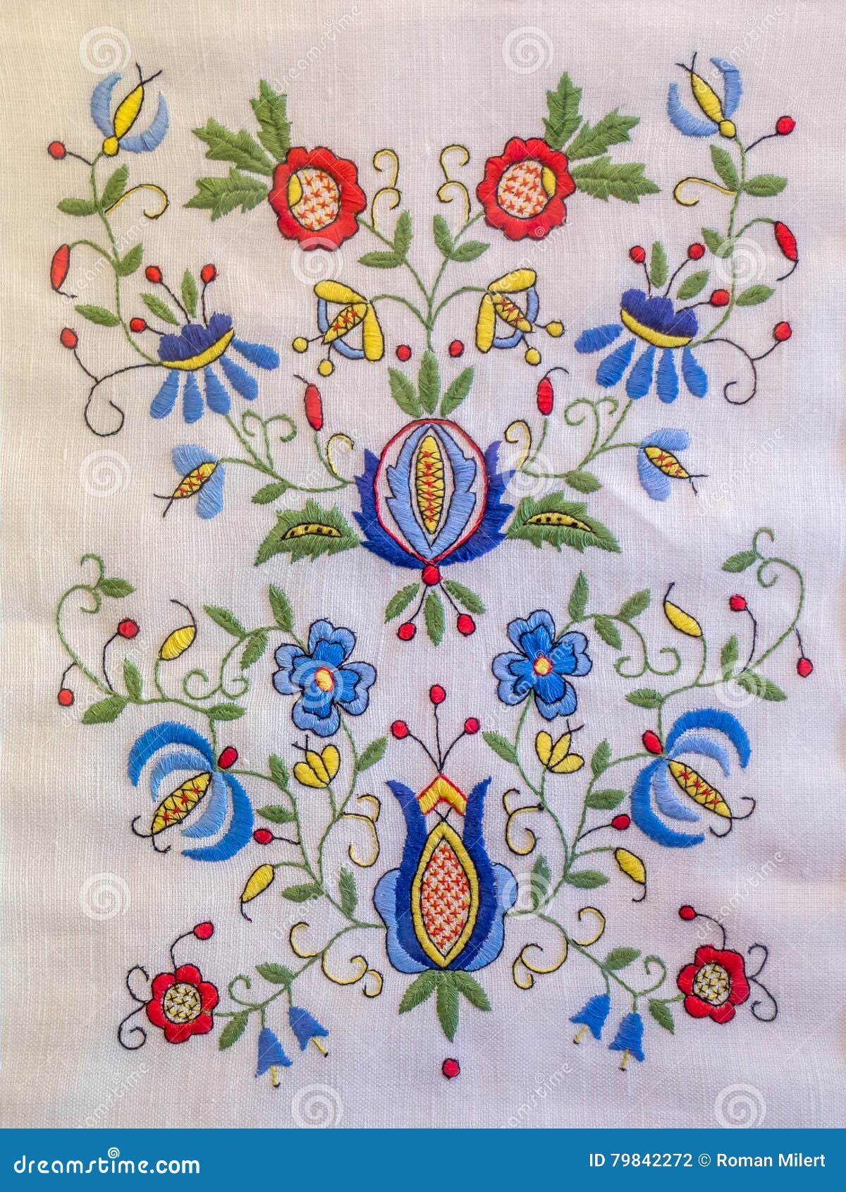 Traditional Kashubian Embroidery Stock Photo - Image of needlework ...