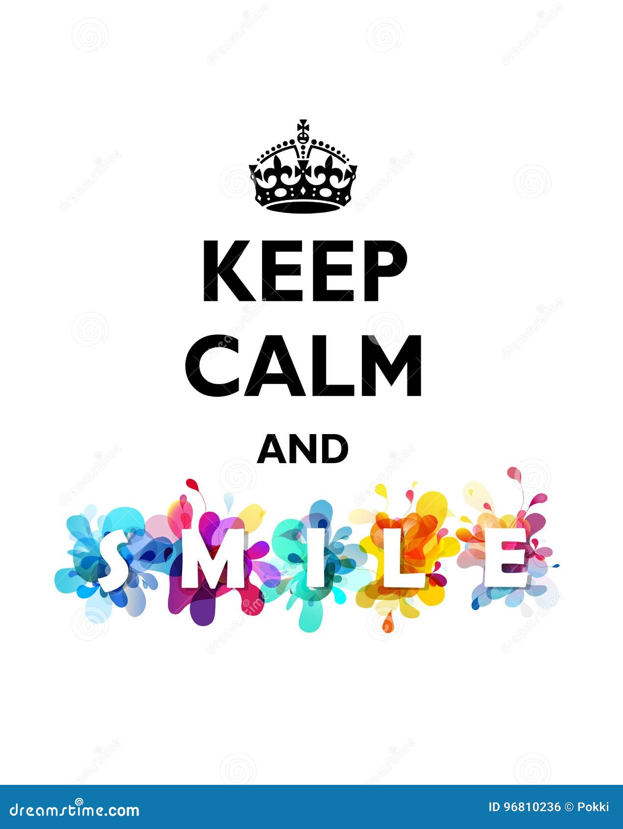 Traditional Keep Calm and Smile Quotation Stock Vector - Illustration ...