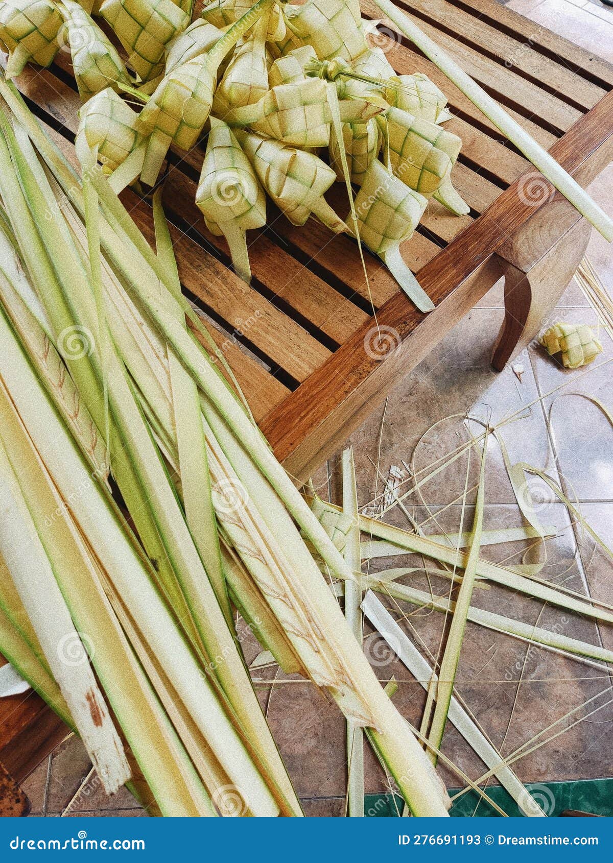 Traditional Ketupat Janur for Eid Al-fitr Stock Image - Image of ...