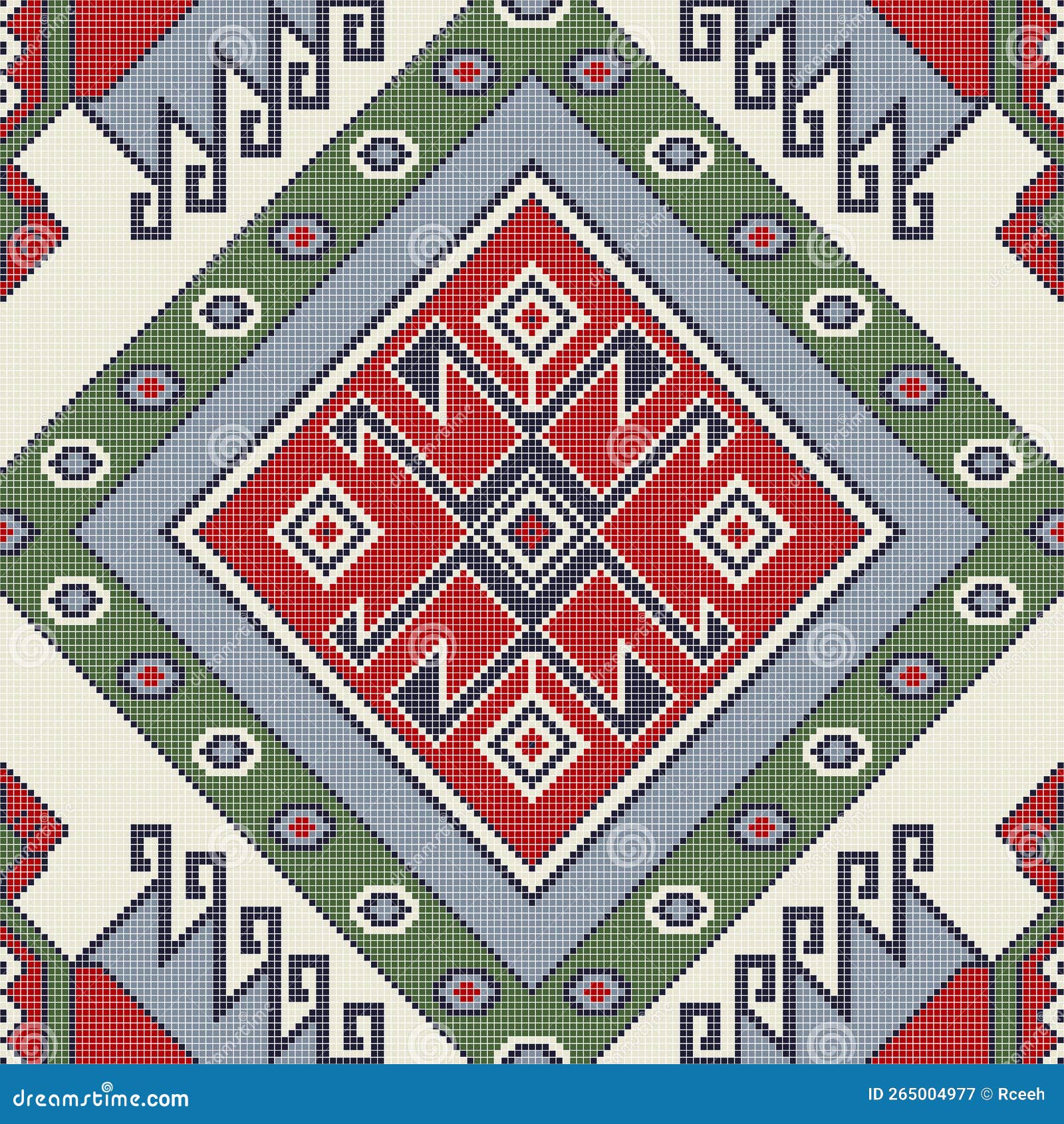 Kilim pattern 62 stock vector. Illustration of retro - 265004977