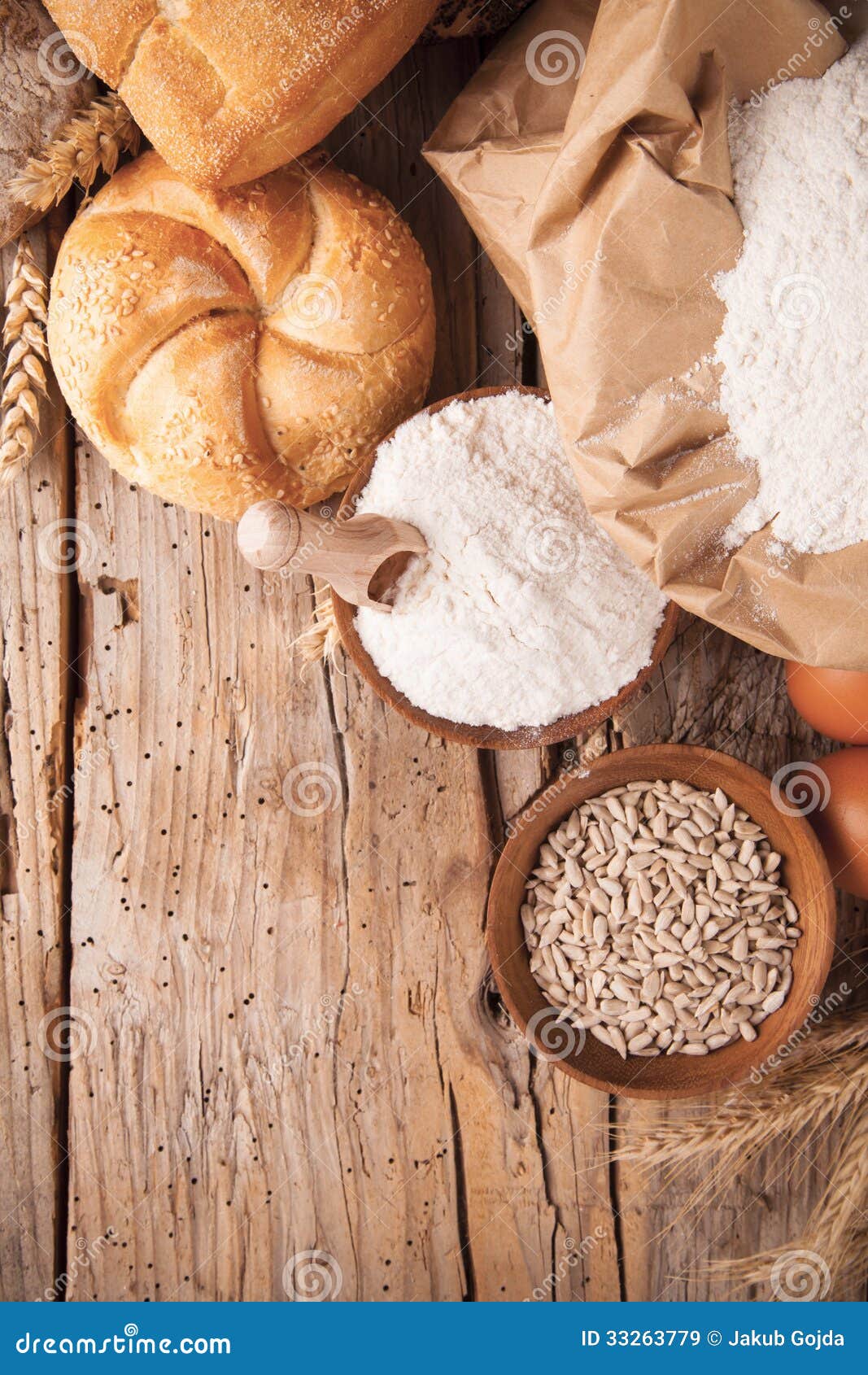 Traditional Kitchen Ingredients Stock Image - Image of loaf, dinner ...