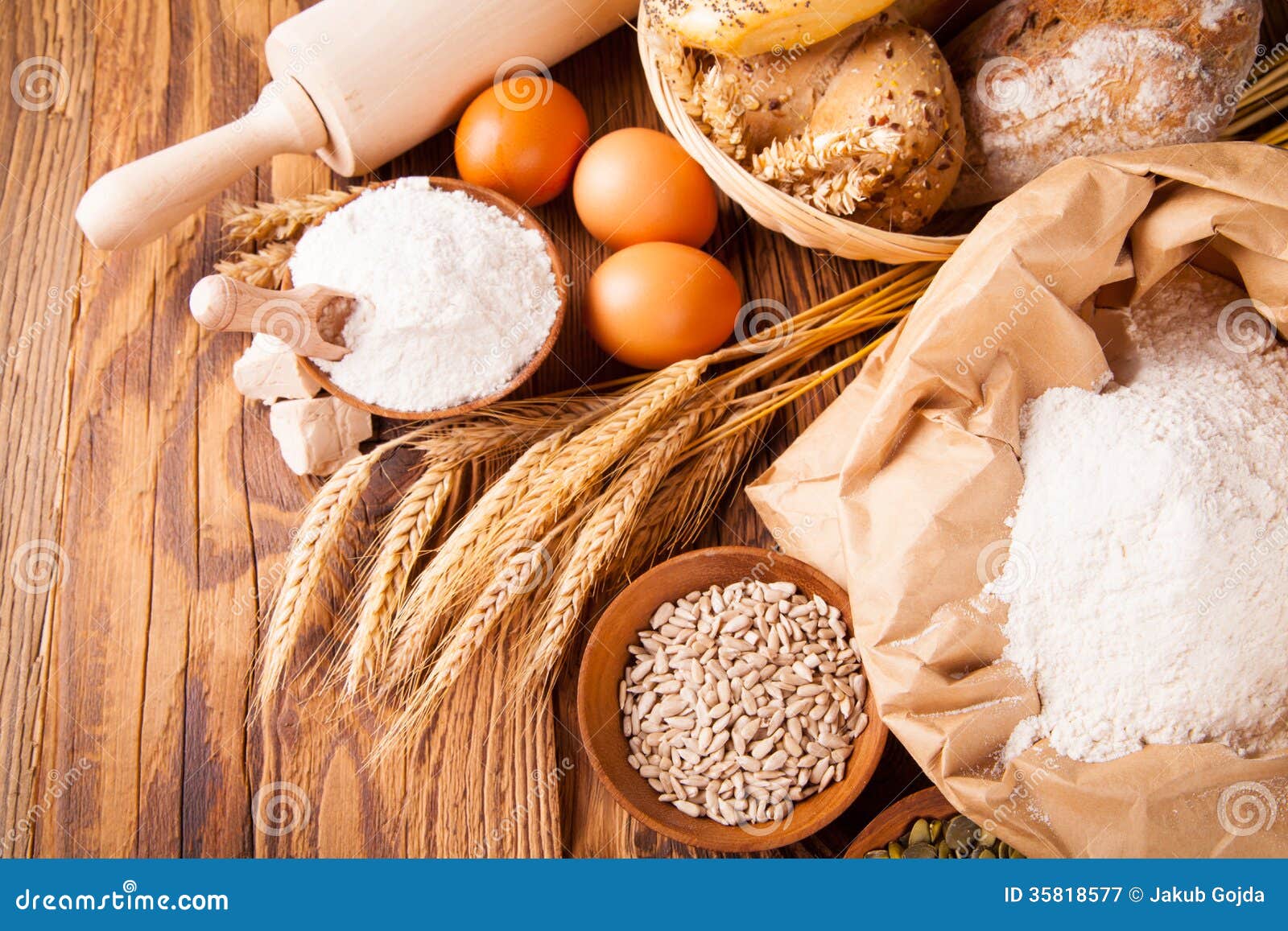 Traditional Kitchen Ingredients Stock Image - Image of crust, bake ...