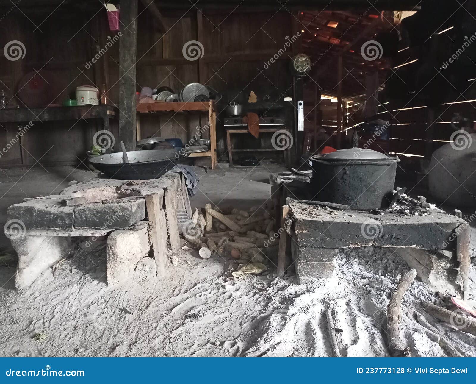 Traditional Kitchen in Java, Indonesia Stock Photo - Image of kitchen ...