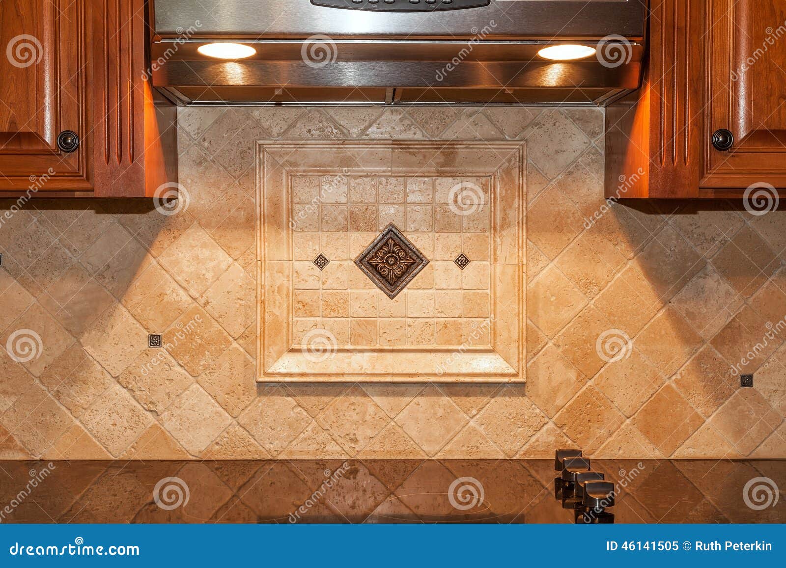 Traditional Kitchen stock image. Image of travertine - 46141505