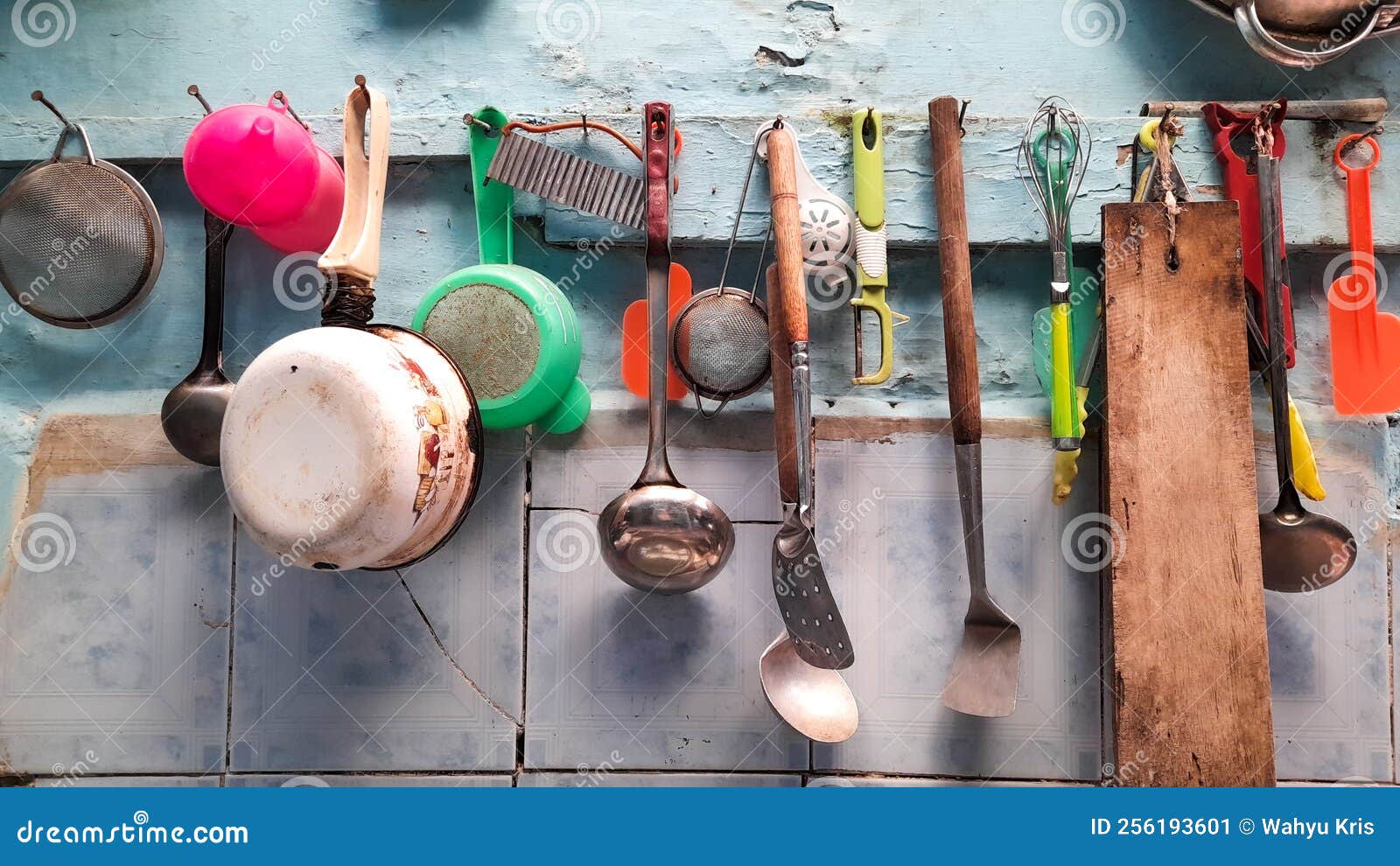 Traditional kitchen tools stock image. Image of copy - 256193601