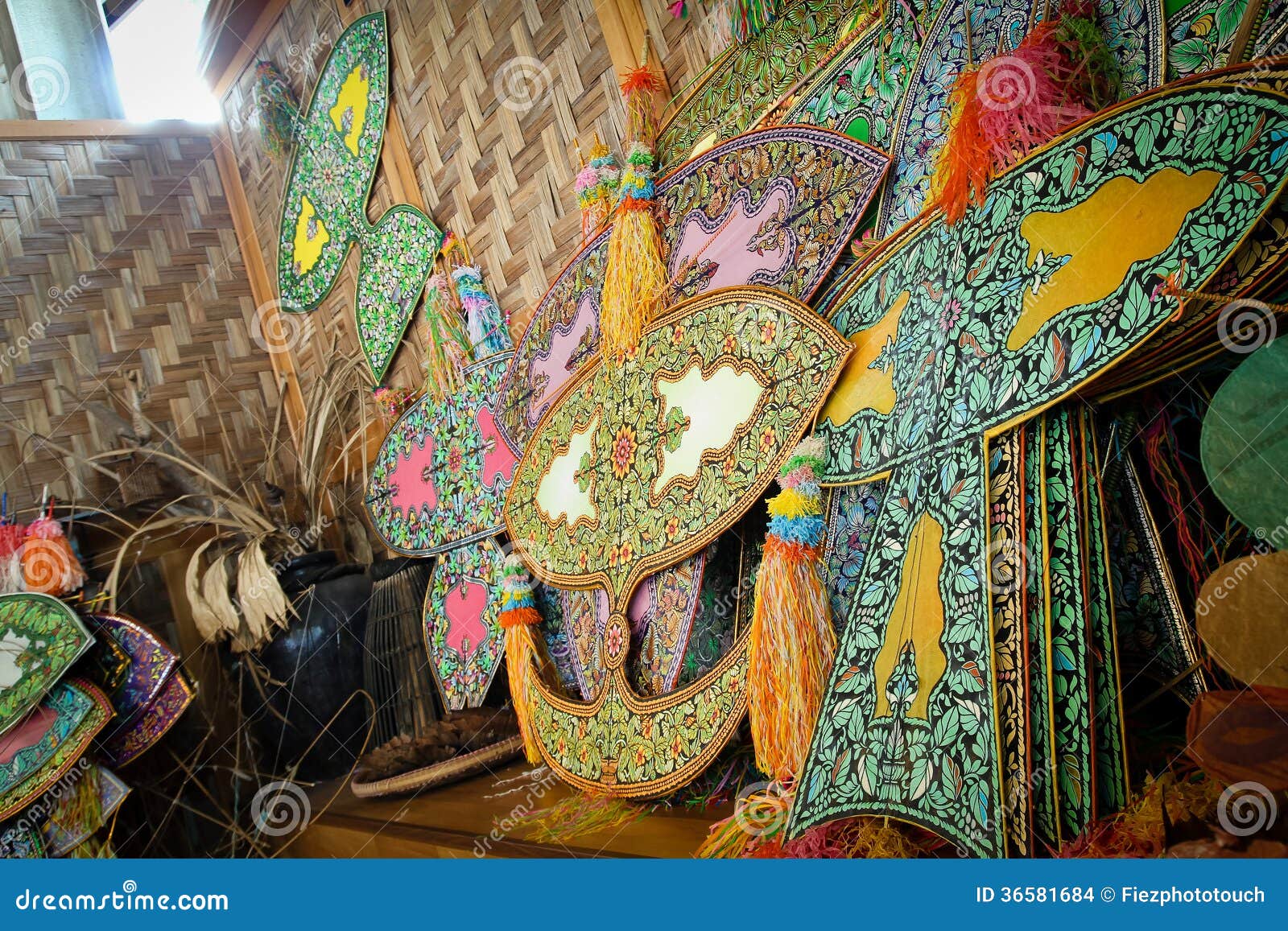 Traditional kite name wau stock photo. Image of symbol - 36581684