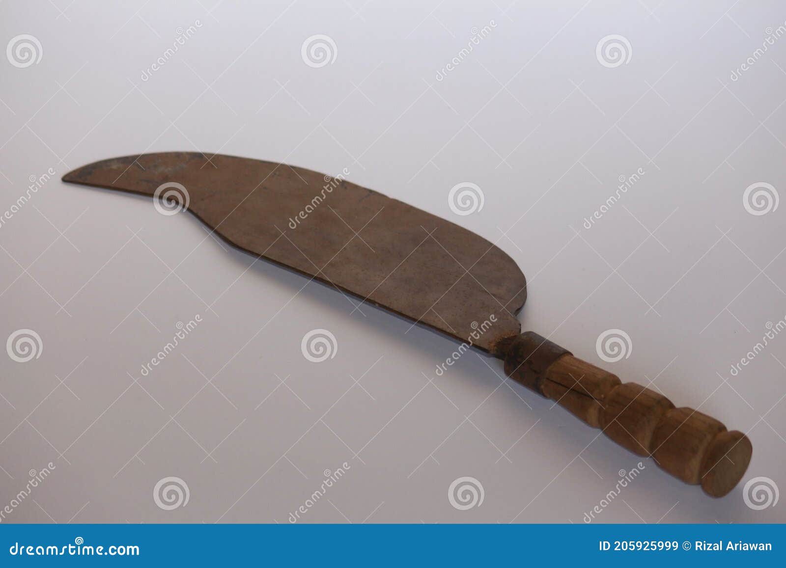 A Traditional Knife for Cutting Meat Stock Image - Image of meat ...