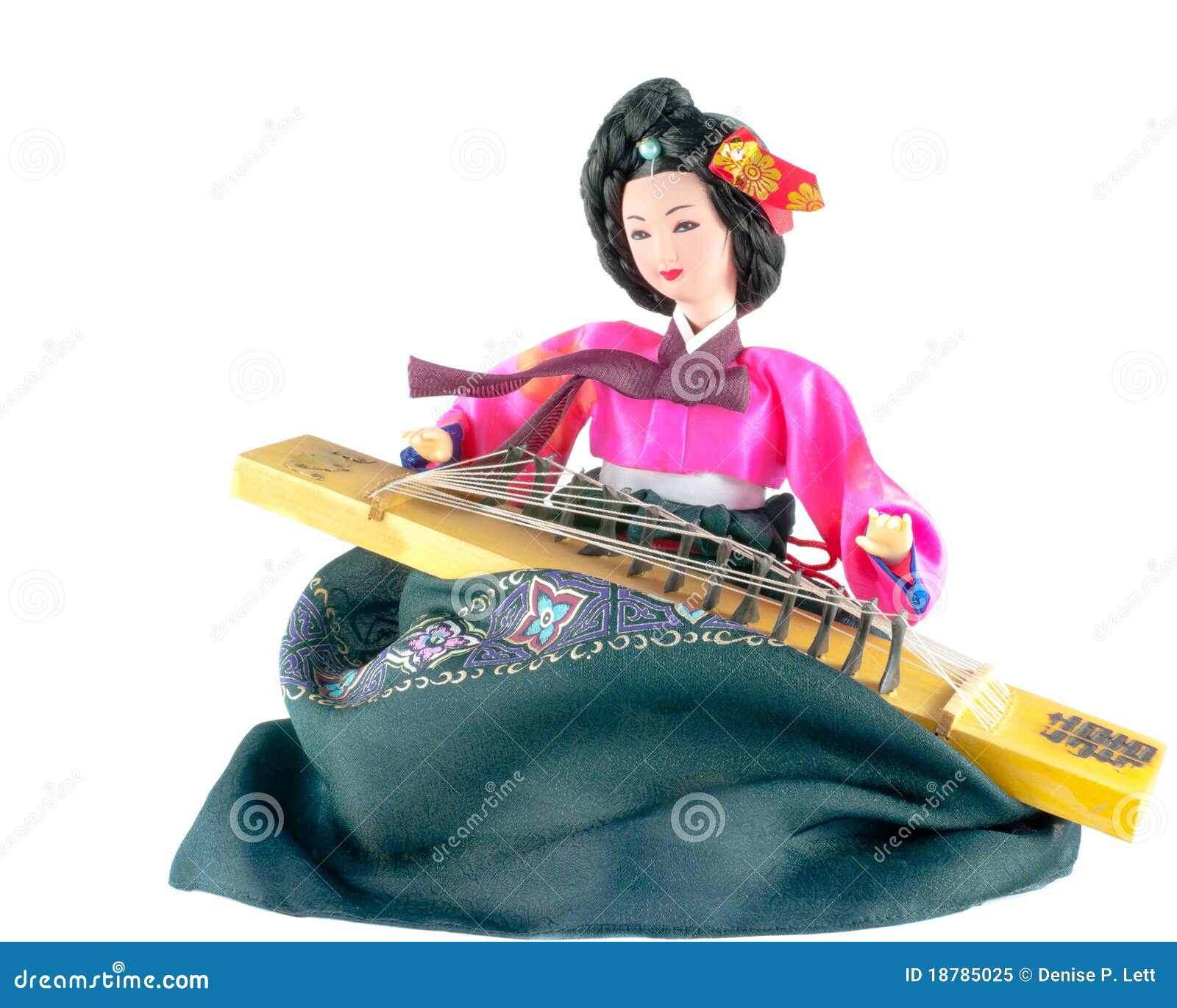 Traditional Korean Doll and Musical Insturment Stock Image - Image of ...