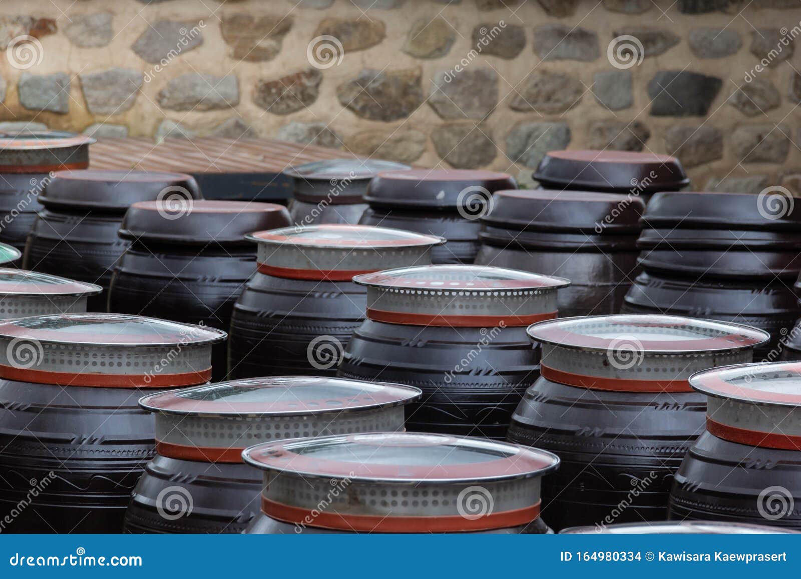 Traditional Korean Fermenting Jar for Kimchi Kimchi Stock Photo - Image ...