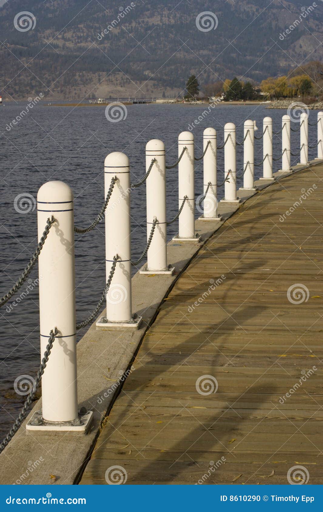 Traditional Lakeside Boardwalk Stock Photo - Image of poles, outdoors ...