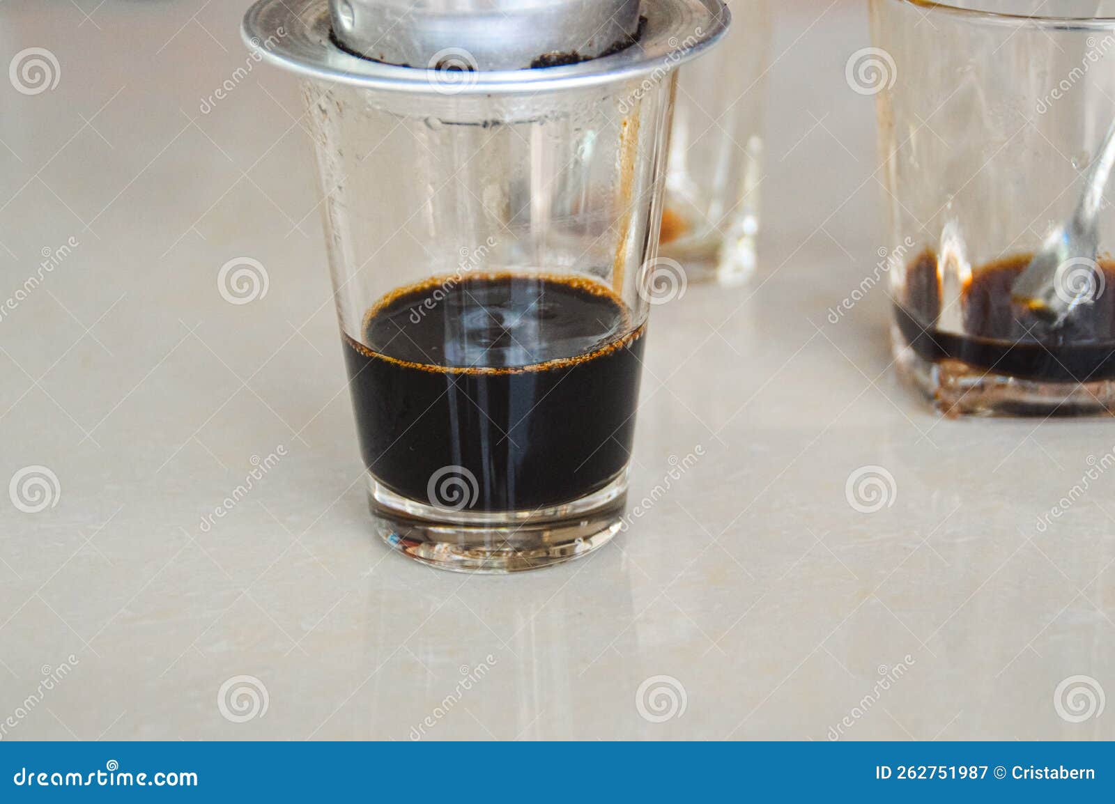 Traditional Lao Coffee in a Drip Stock Image - Image of asia, aromatic ...