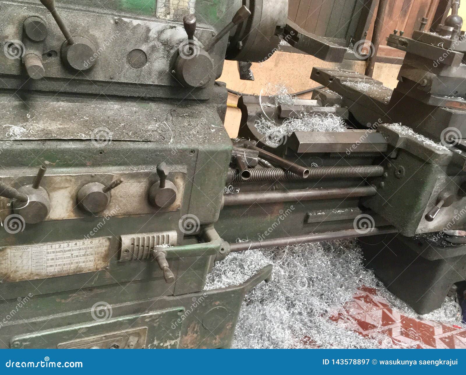 Traditional lathe stock image. Image of lathe, used - 143578897