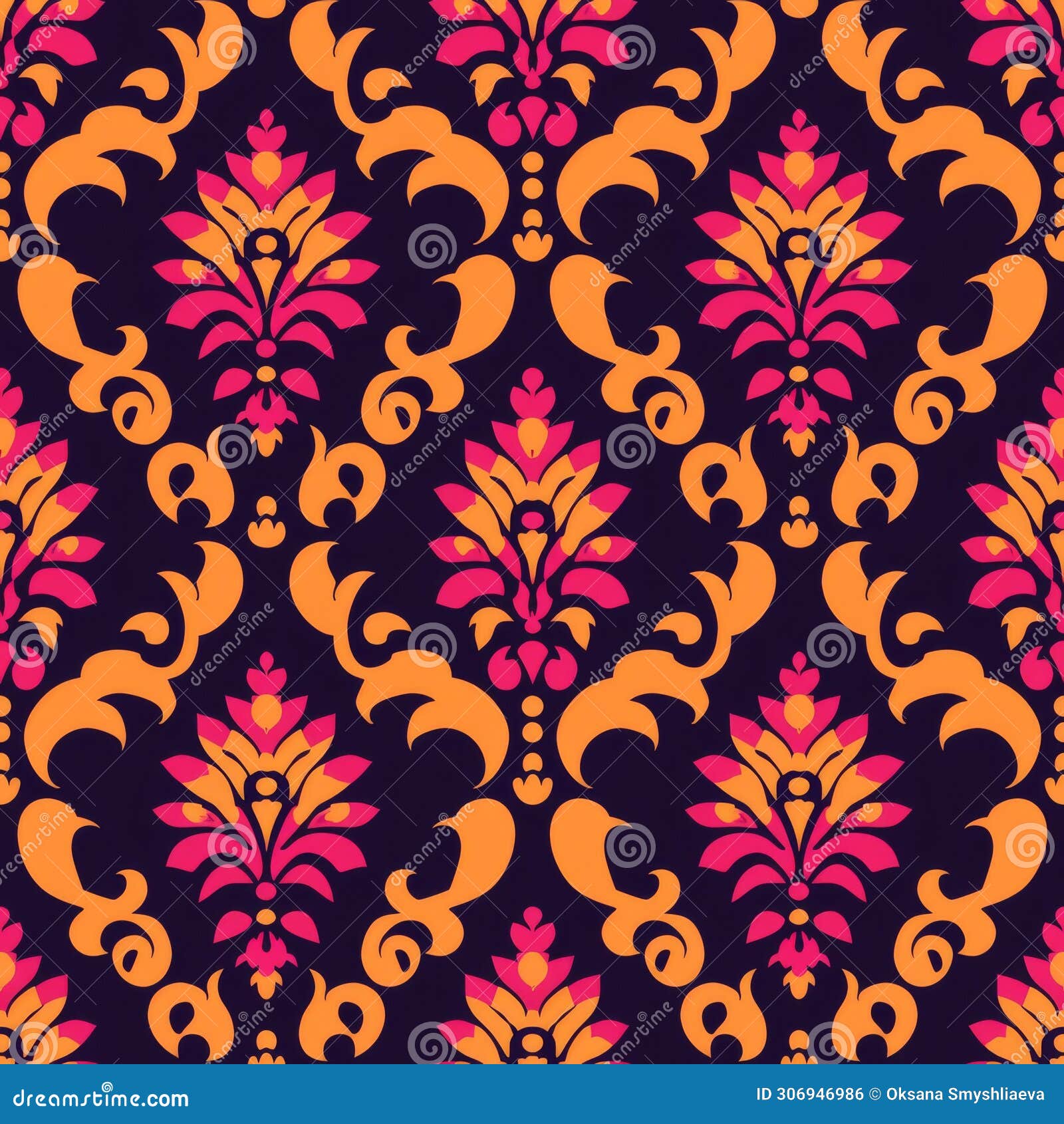 Traditional Latin Floral Motif. a Traditional Latin Motif in a Seamless ...