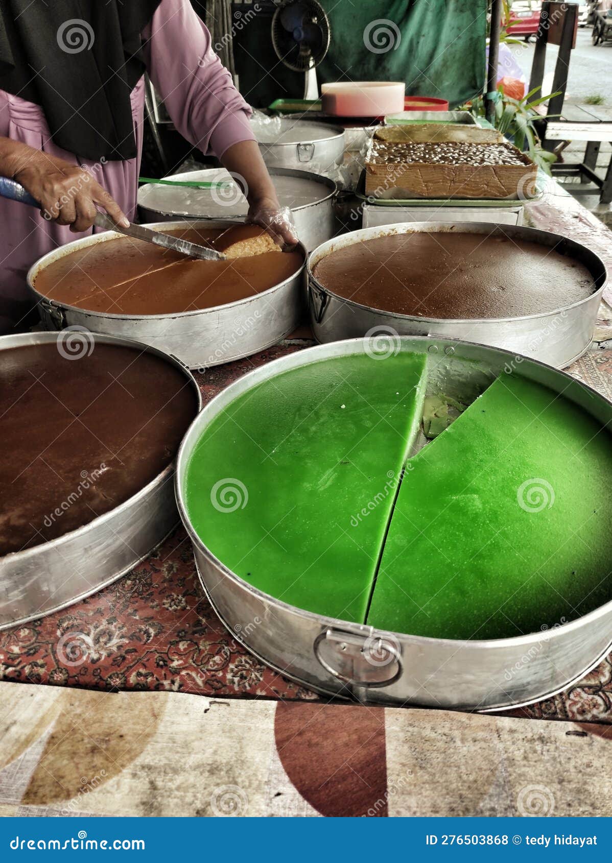 Traditional Layer Cake with Various Colors Stock Photo - Image of ...