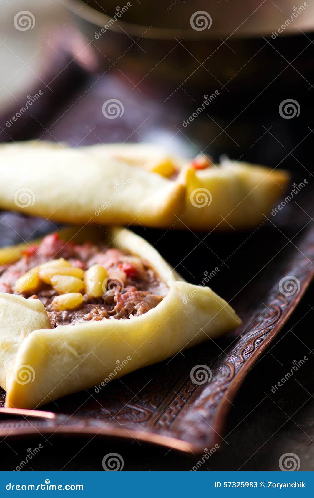 Traditional Lebanese Meat Pies Stock Image - Image of east, pine: 57325983