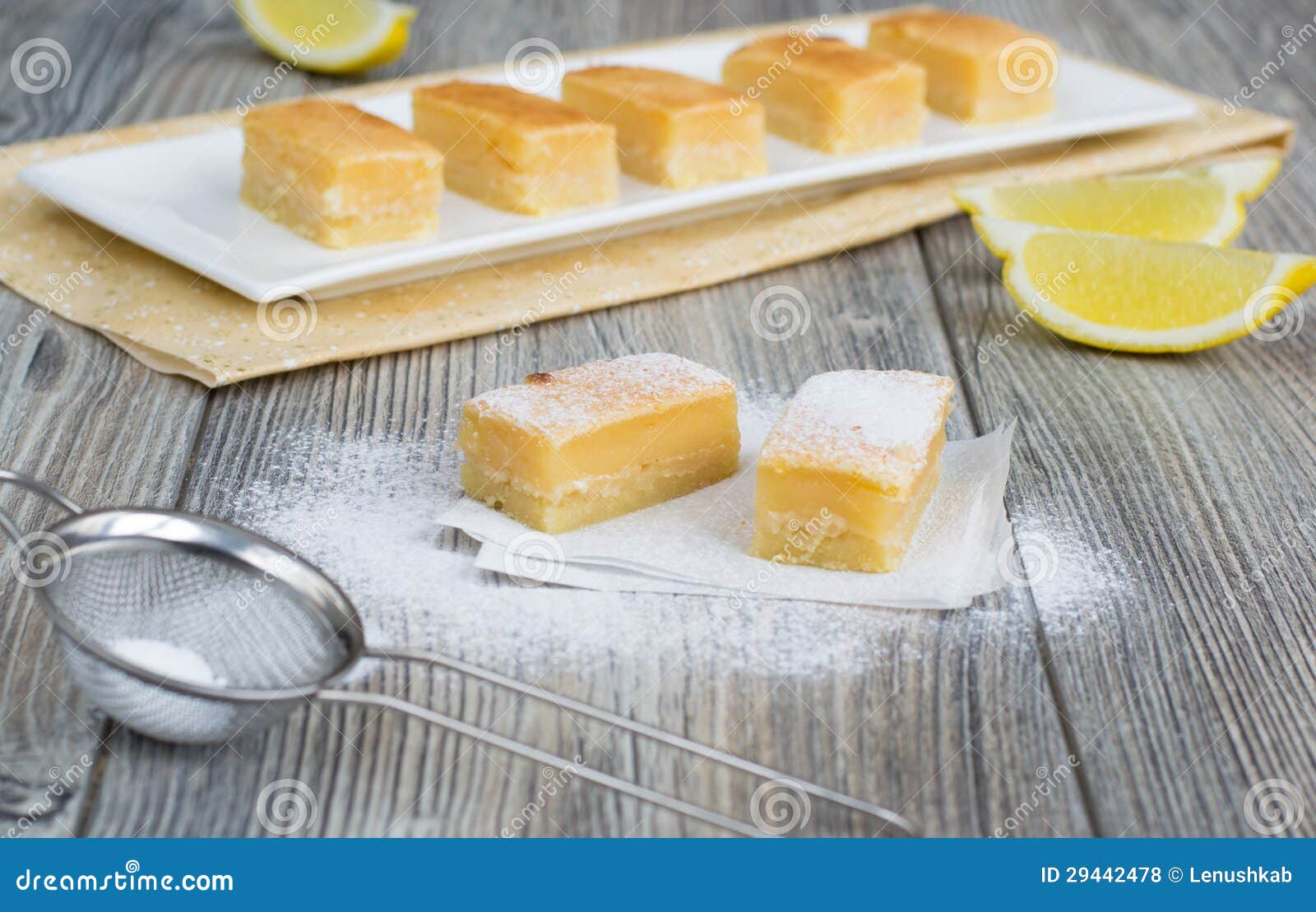 Traditional lemon bars stock photo. Image of homemade - 29442478