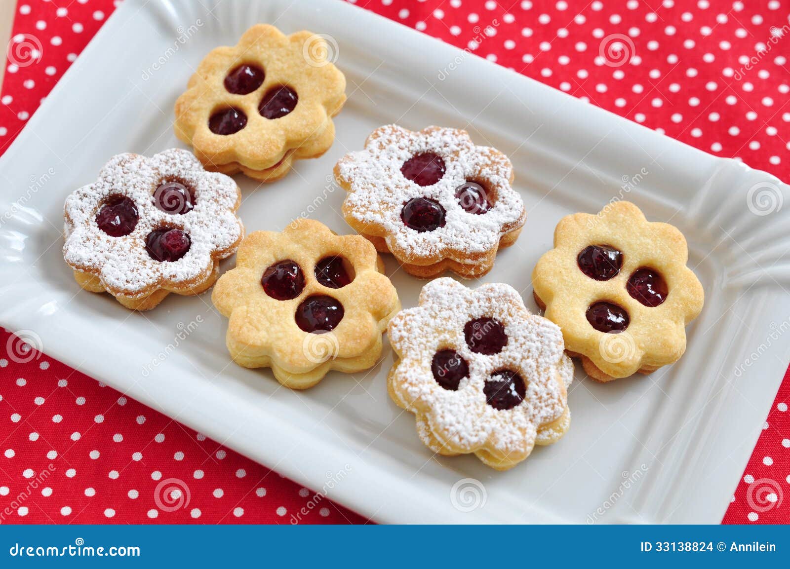 Traditional Linzer Cookies stock photo. Image of ornate - 33138824