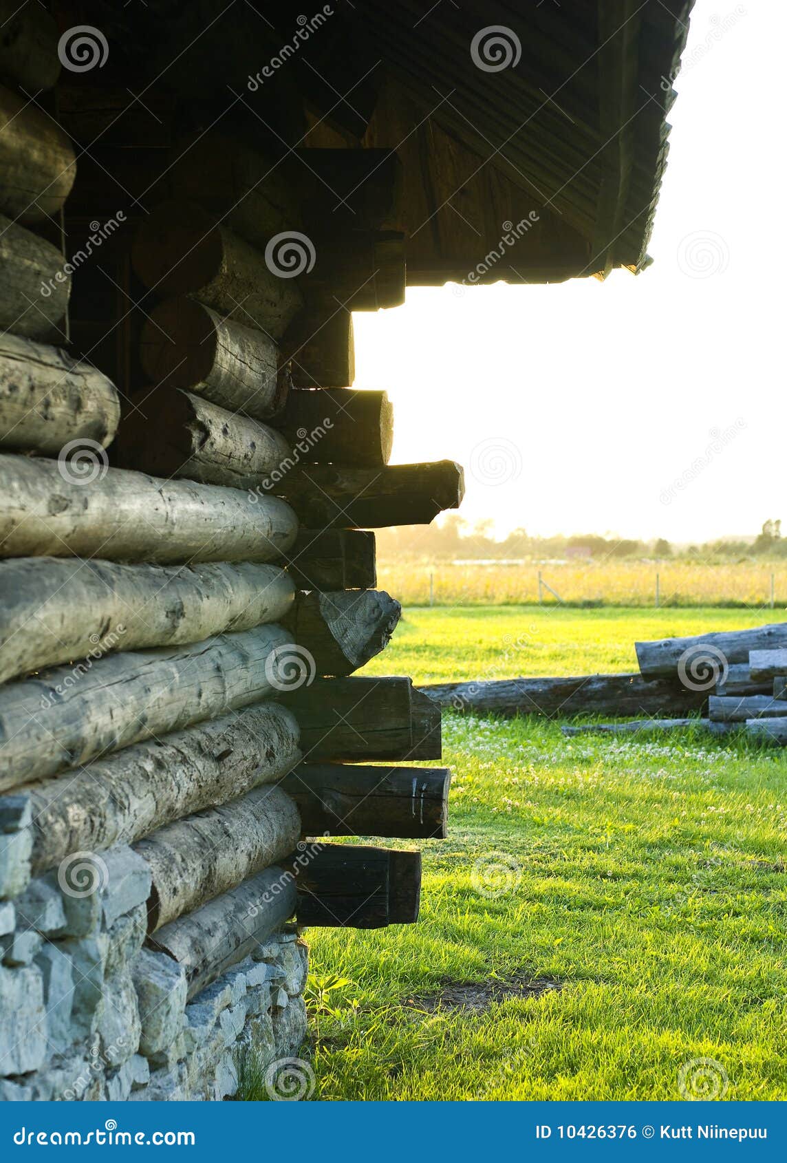 Traditional loghouse stock photo. Image of meadow, cottage - 10426376