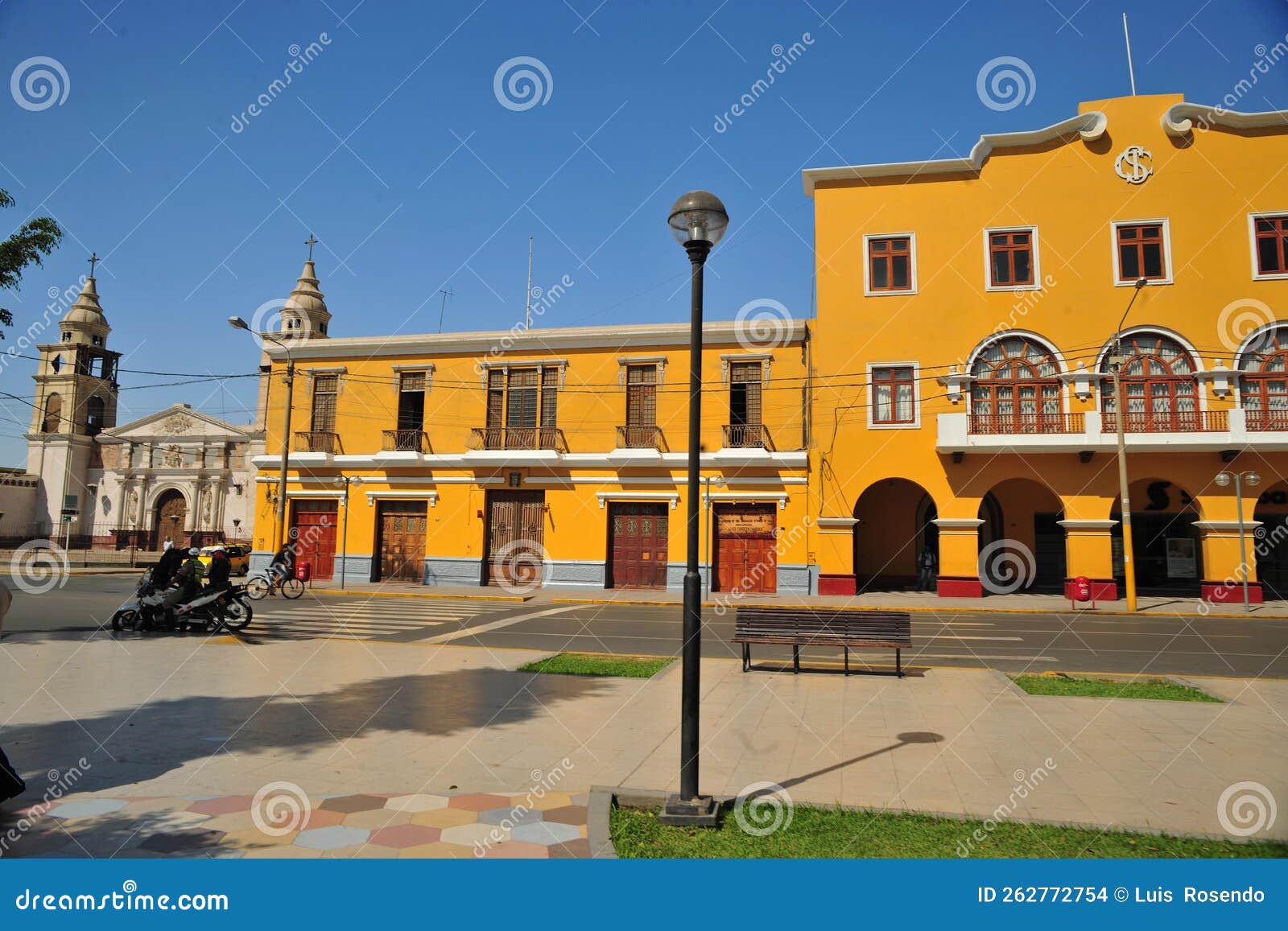 Traditional Main Square with Facade of Historic Building Stock Photo ...