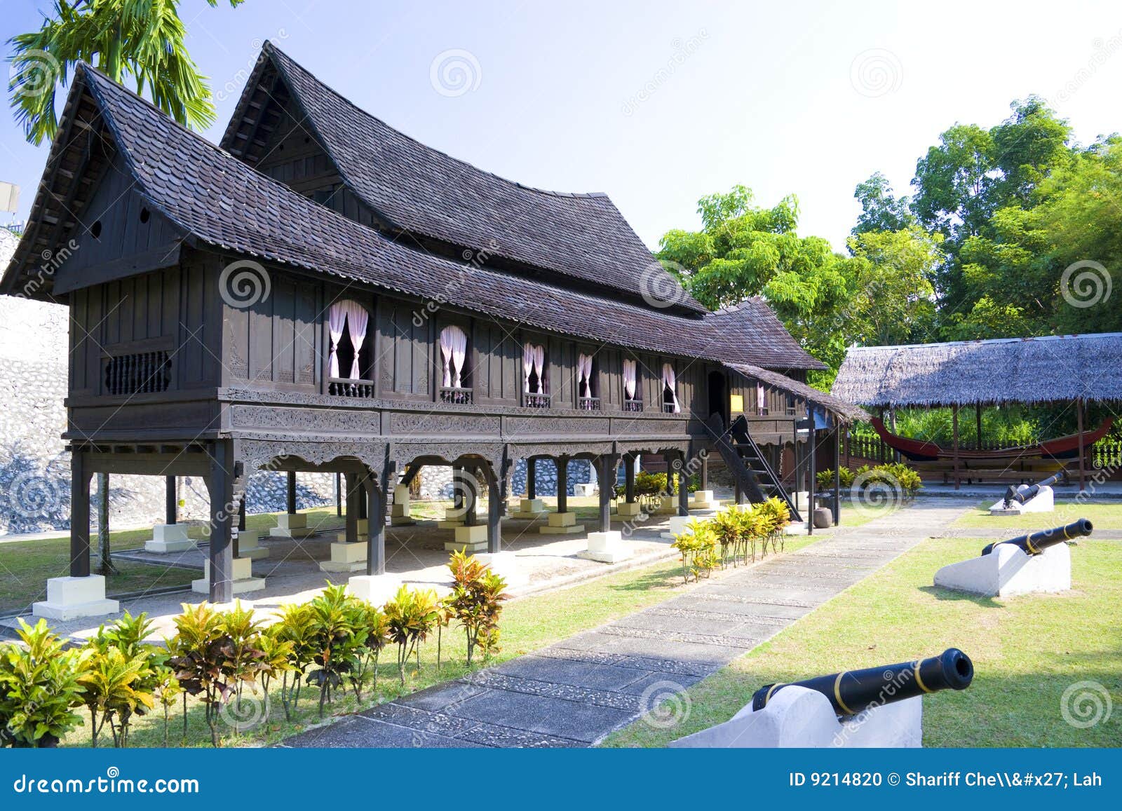 Traditional Malay House Design And Pattern Making Use Lots Of Timber ...