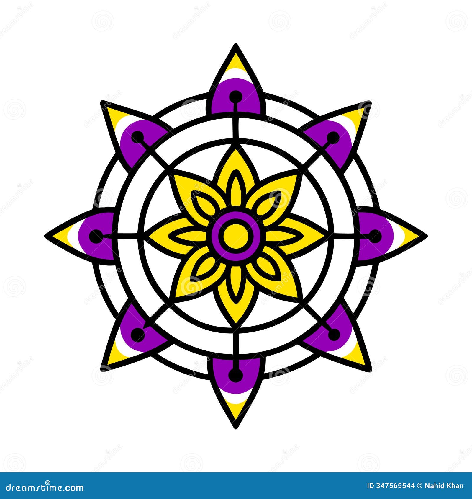 Timeless Traditional Mandala Pattern on White Background Stock Vector ...
