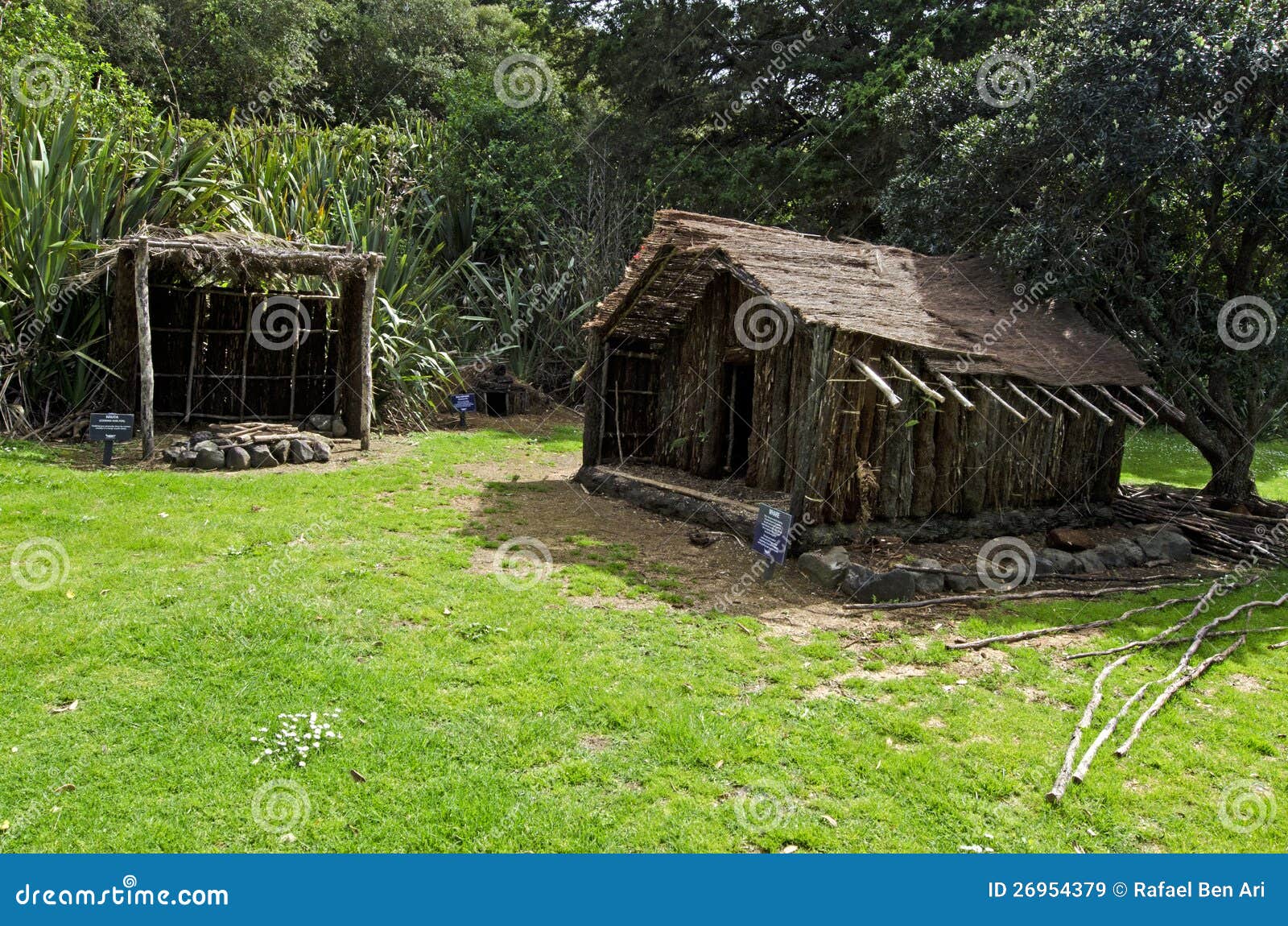 Traditional Maori village editorial stock image. Image of building ...